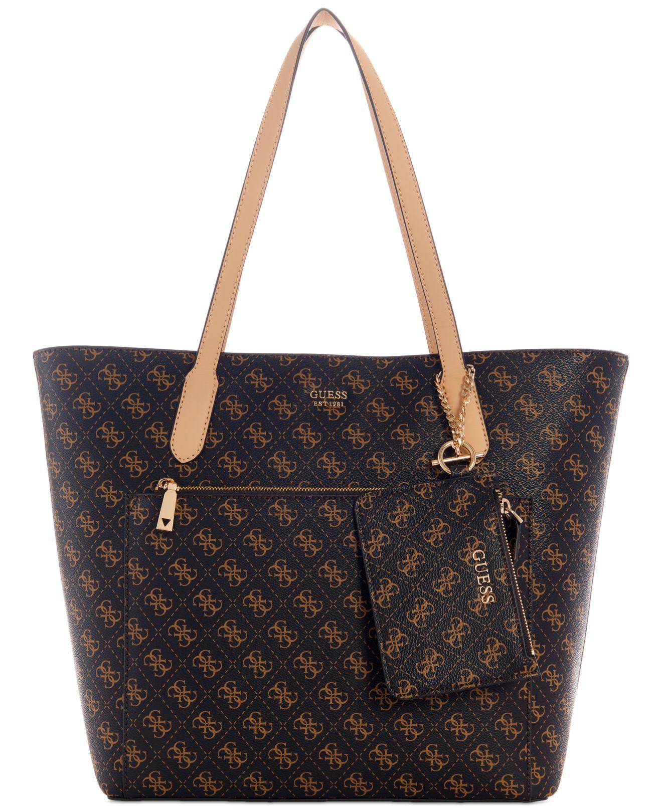Guess Rylan Monogram Top Zip Tote Macy's Exclusive in Black | Lyst