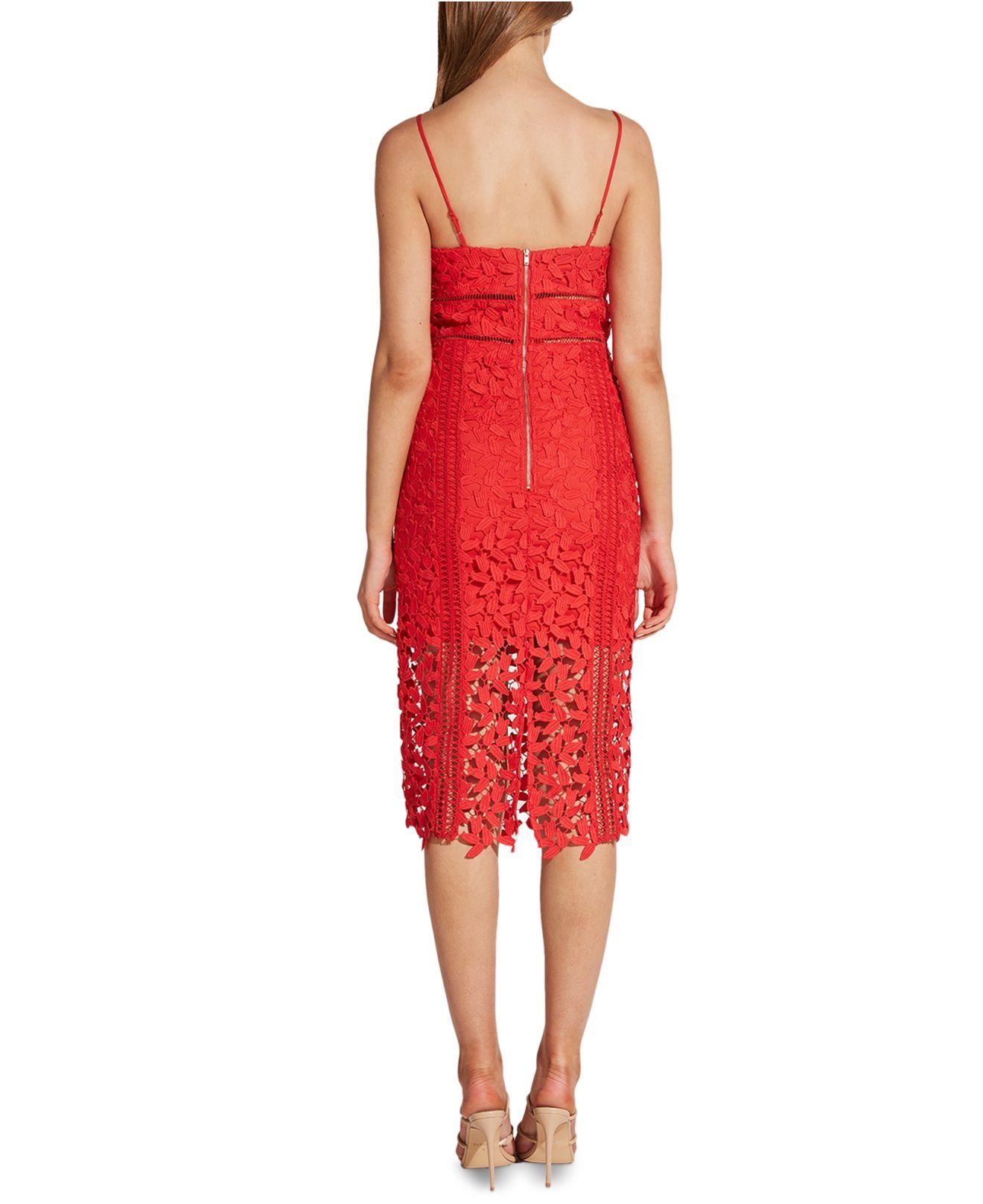 Bardot Roxy Lace Dress In Red Lyst