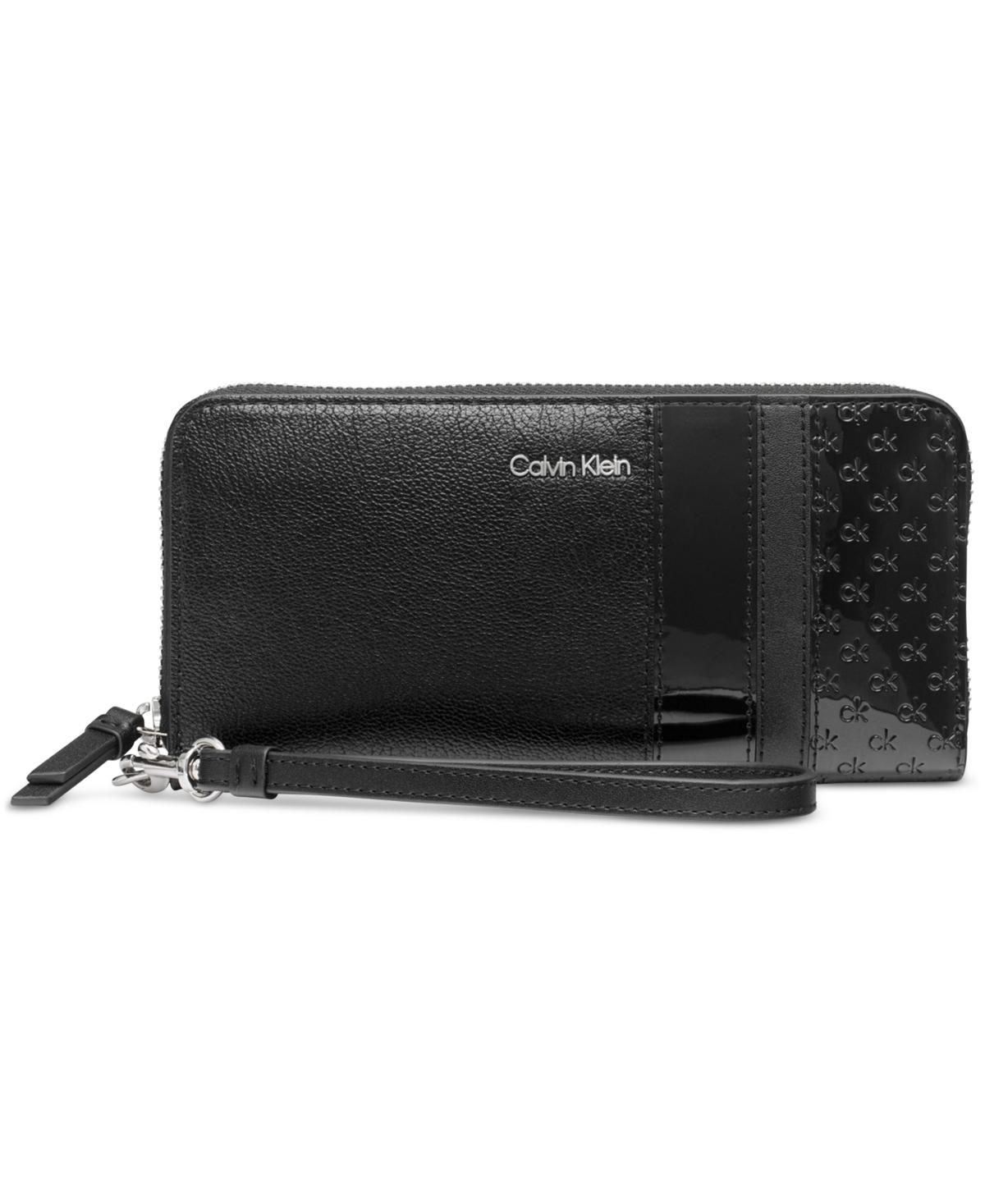 Calvin Klein Moon Signature Embossed Boxed Wallet in Black | Lyst