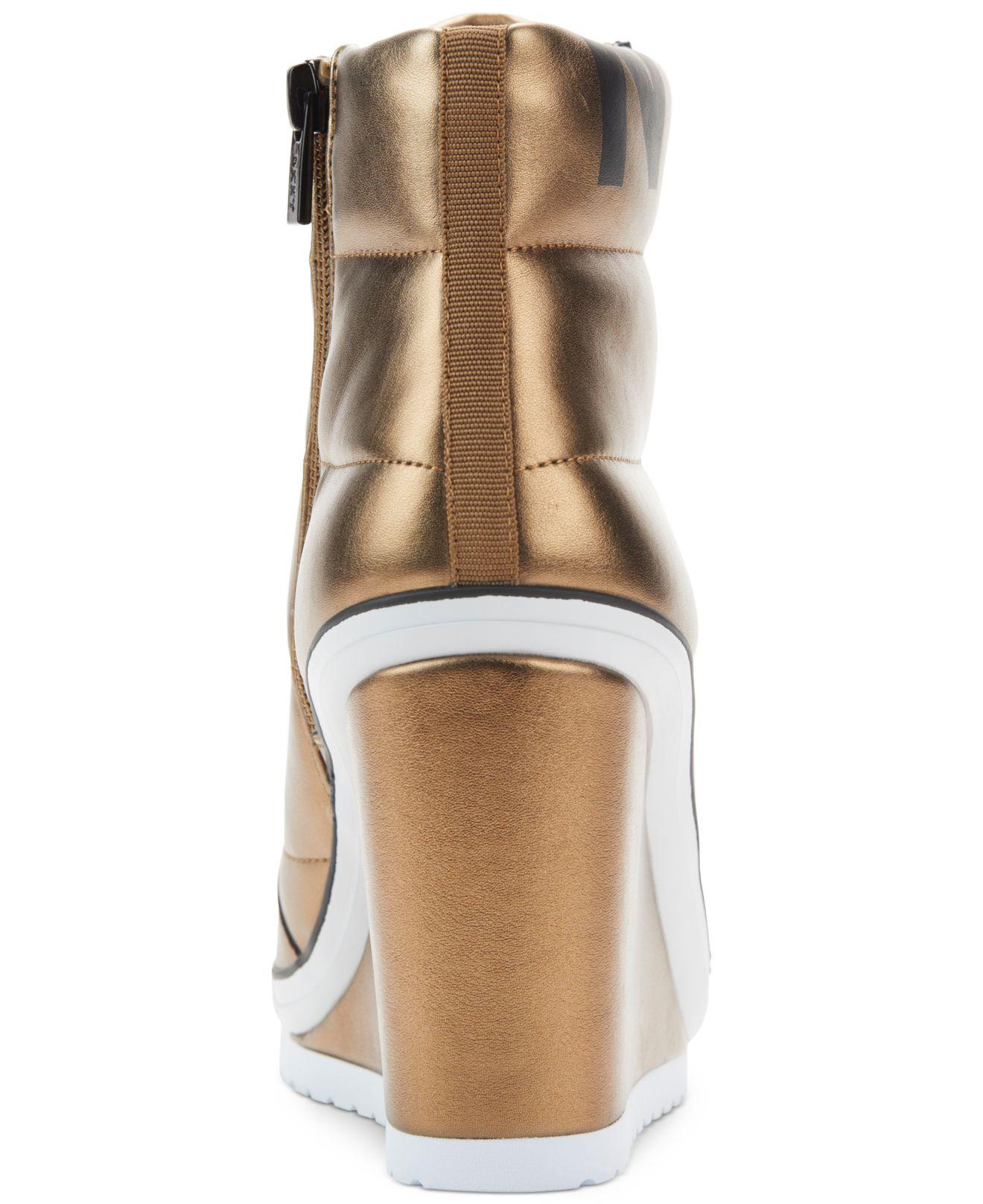 DKNY Noho Wedge Sneakers in Gold (Metallic) - Lyst DKNY Noho Wedge Sneakers in Gold (Metallic) - Lyst