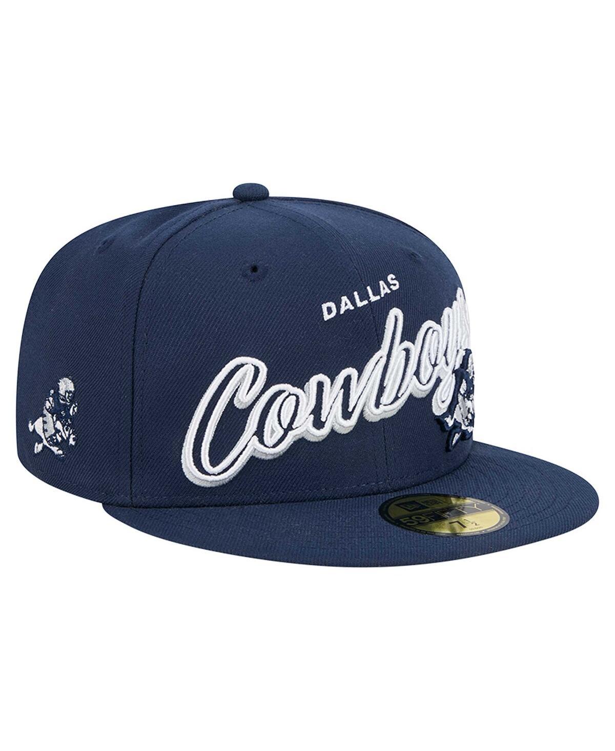 KTZ Dallas Cowboys Script Sided 59fifty Fitted Hat in Blue for Men | Lyst