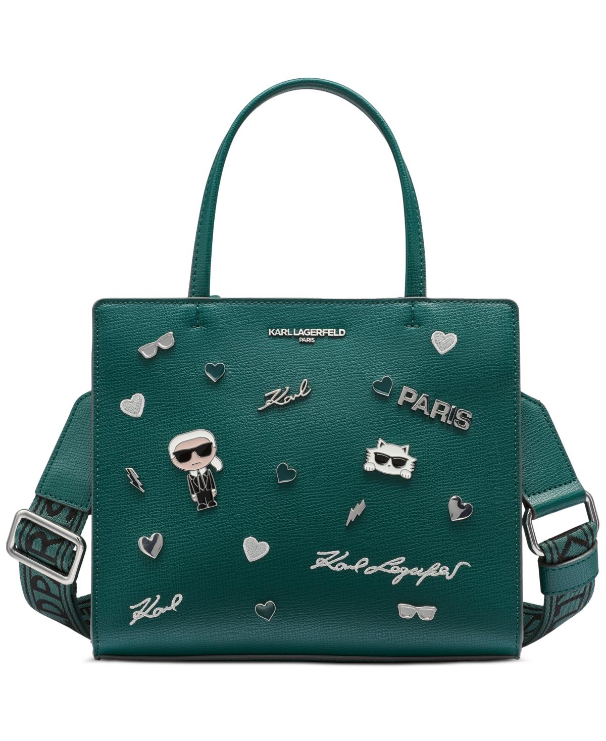 Karl Lagerfeld Maybelle Satchel in Green | Lyst