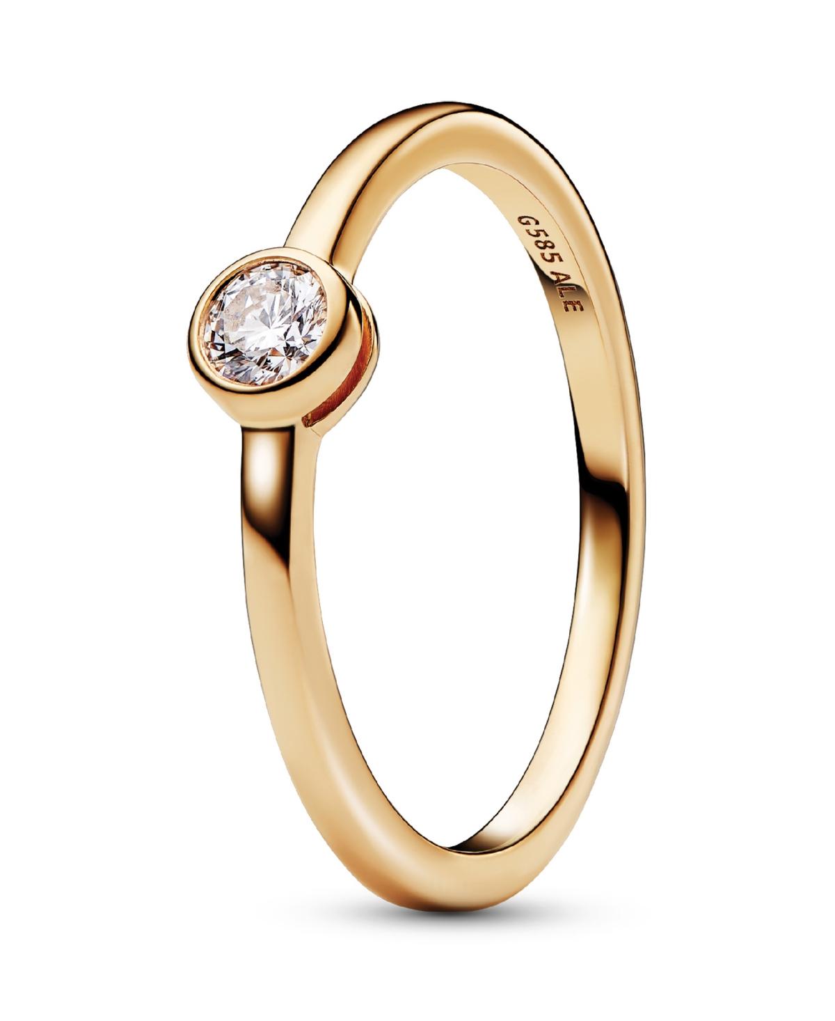 PANDORA Era Lab-grown Diamond Bezel Ring in Metallic | Lyst