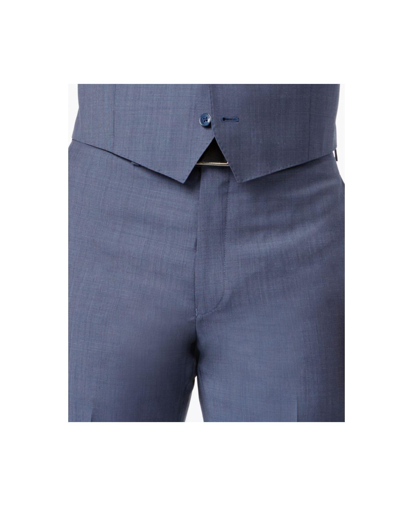 Calvin Klein Wool Men's Extra-slim Fit Light Blue Neat Vested Suit for ...