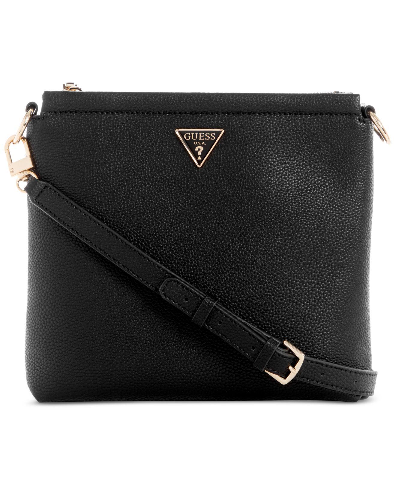 Guess Emiliya Tourist Small Crossbody in Black | Lyst