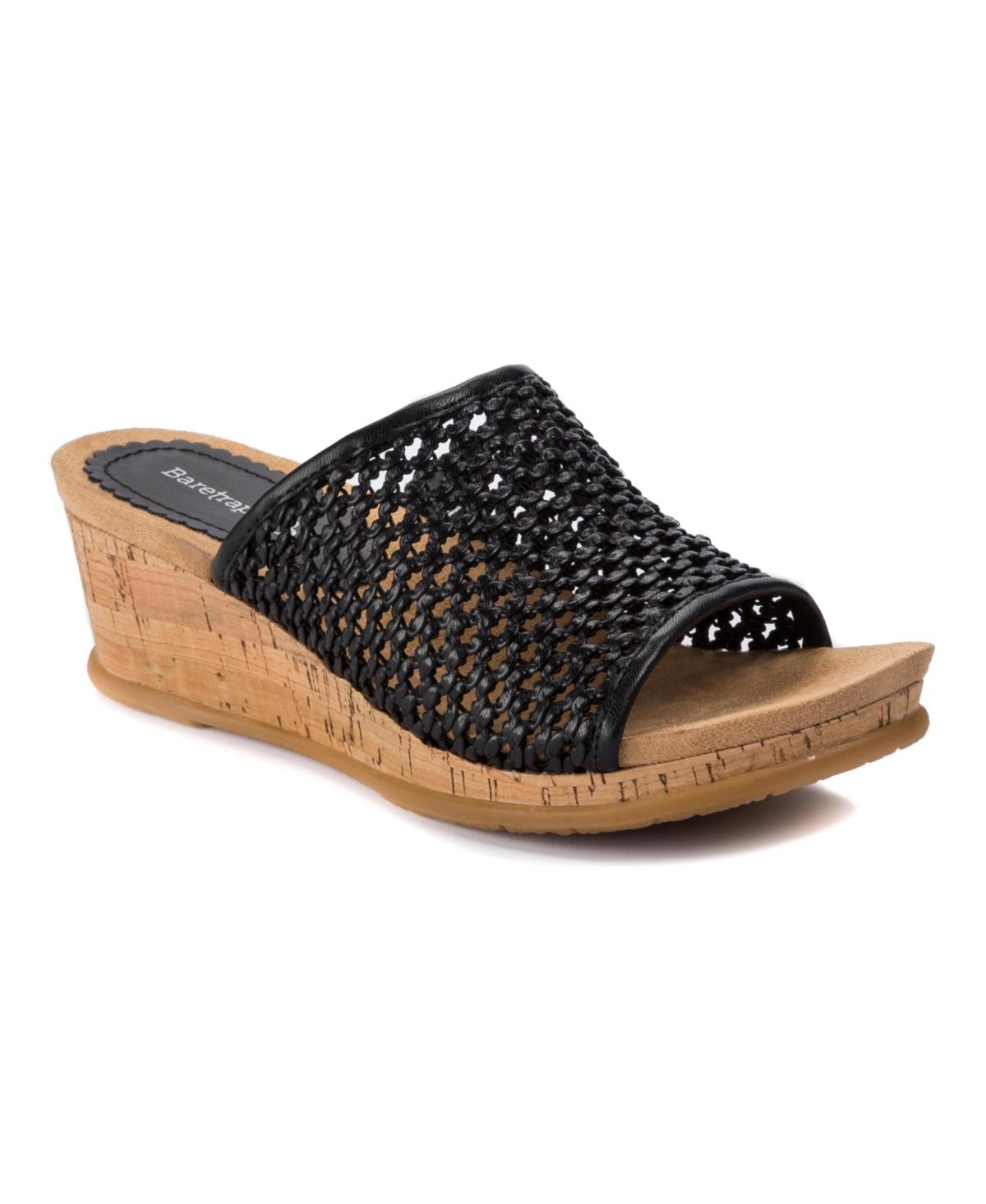 BareTraps Flossey Slide Wedge Sandals in Brown | Lyst