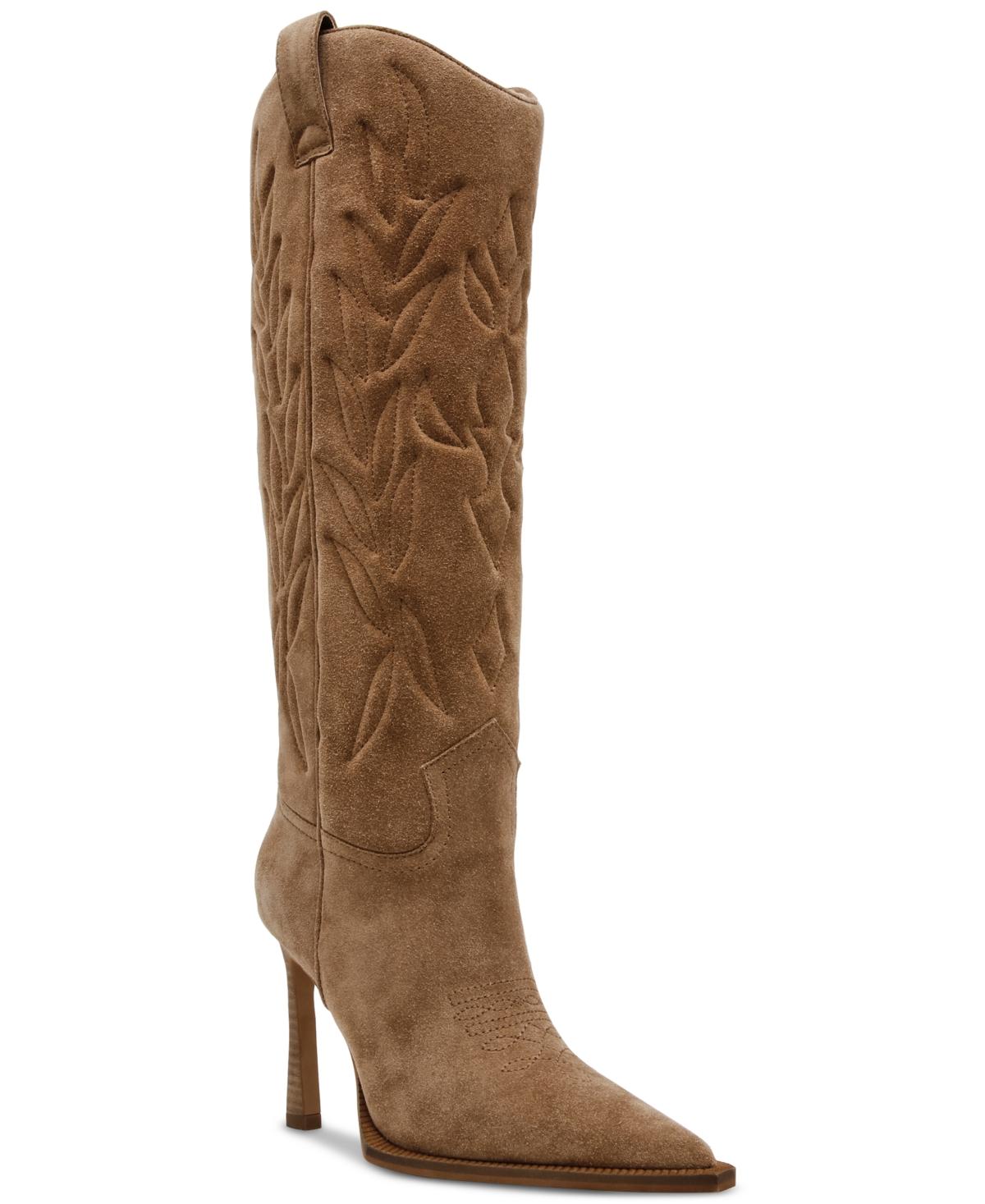 Steve Madden Kinzee Stiletto Western Tall Dress Boots in Brown | Lyst