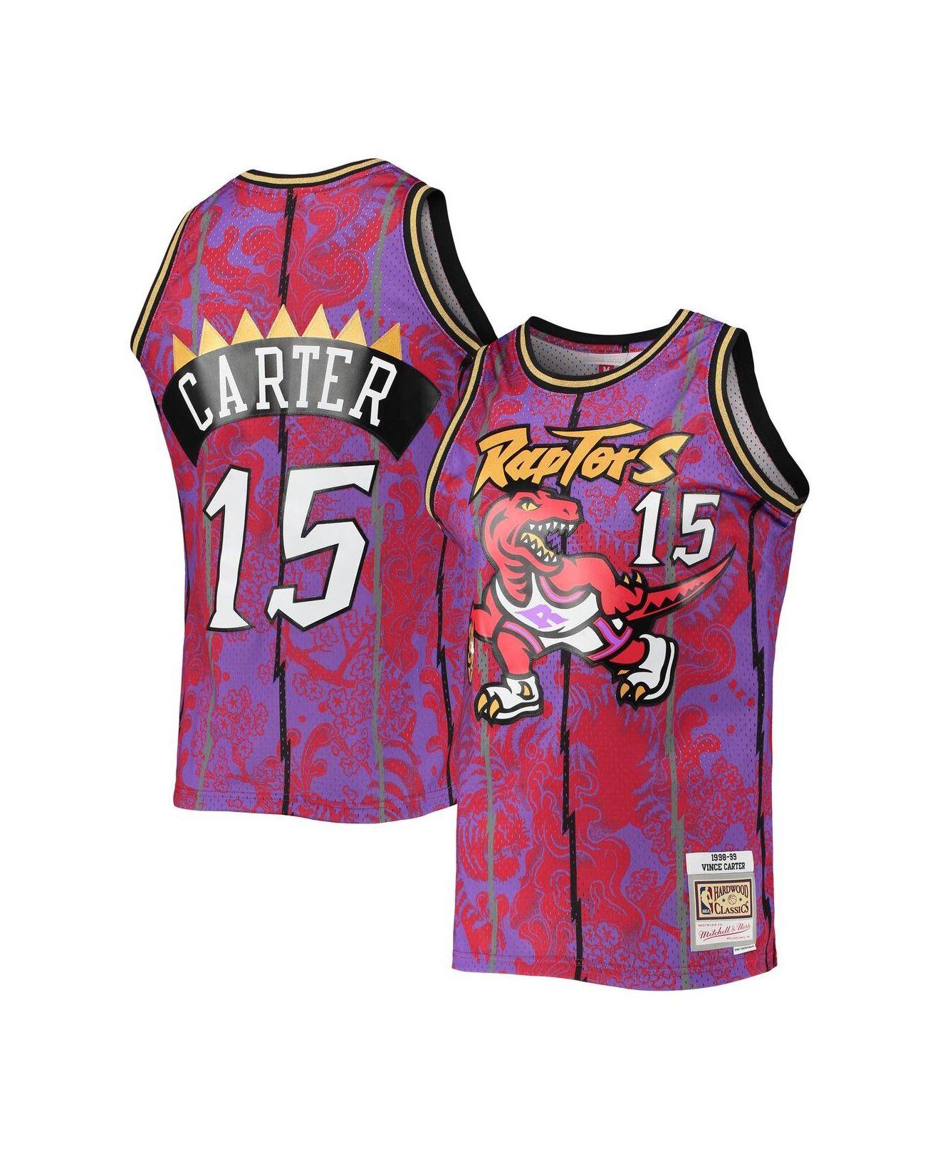 Mitchell And Ness Synthetic Vince Carter Purple Toronto Raptors Hardwood