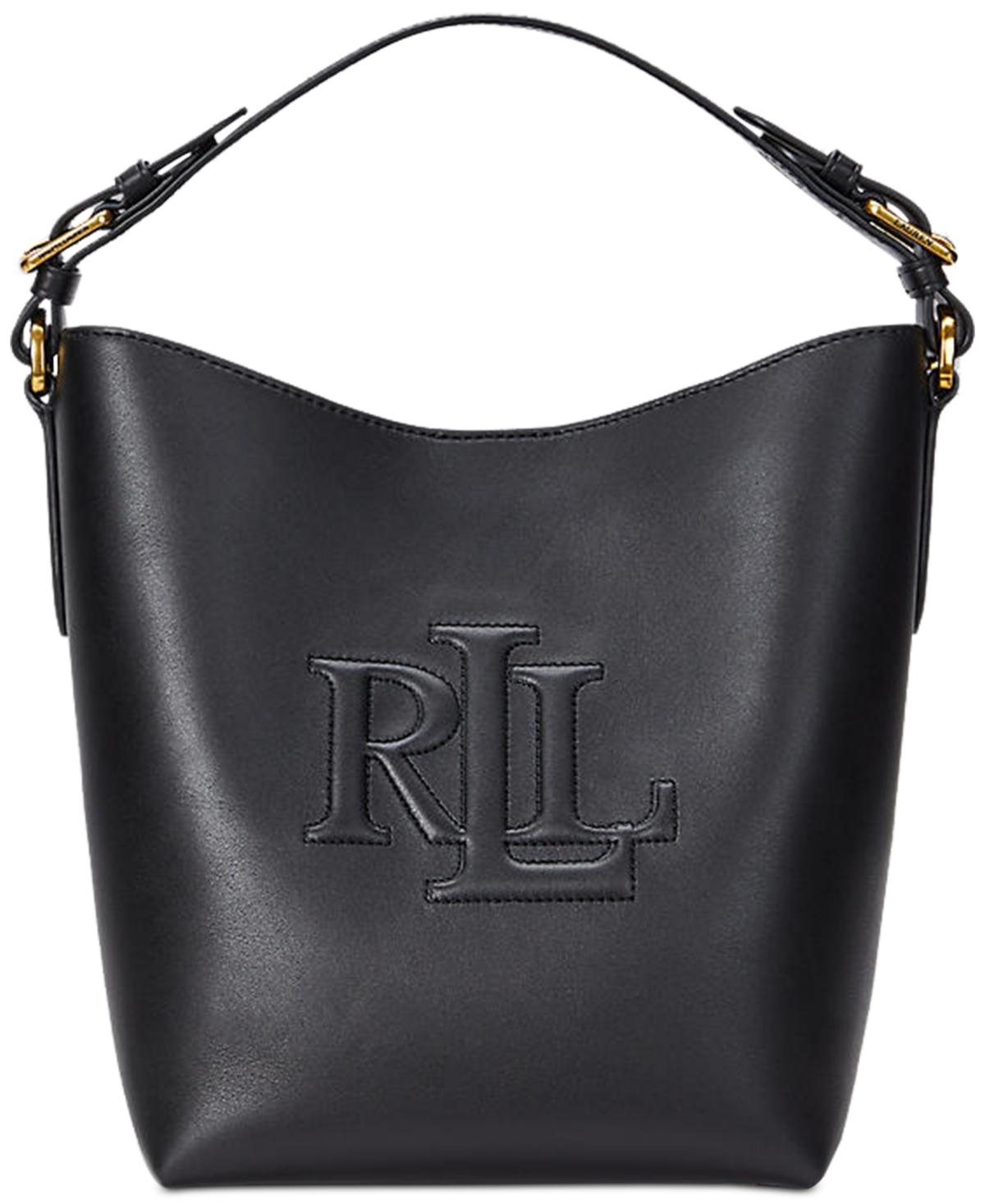 Ralph Lauren Leather Medium Witley Bucket Bag in Black | Lyst