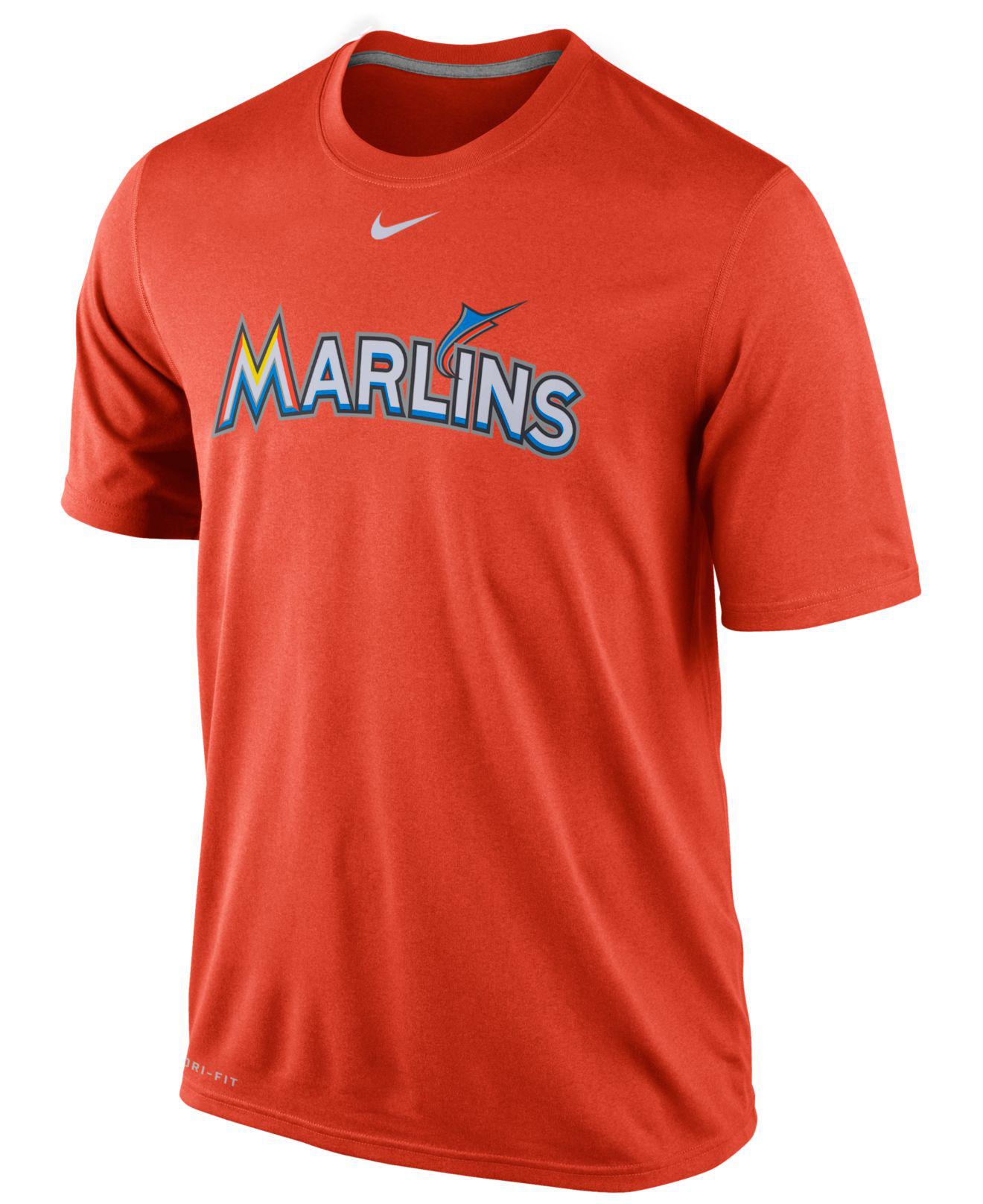 Nike Men'S Miami Marlins Legend Wordmark T-Shirt in Orange for Men - Lyst