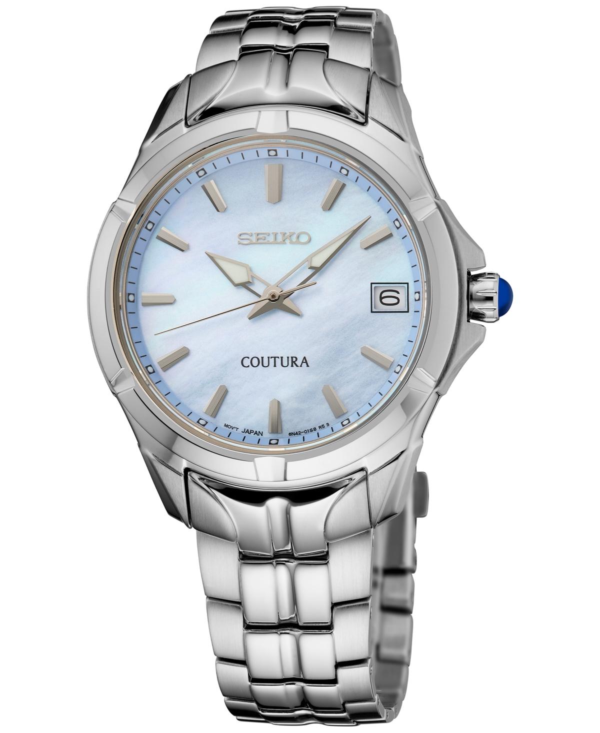 Seiko Coutura Stainless Steel Bracelet Watch 34mm in Gray | Lyst