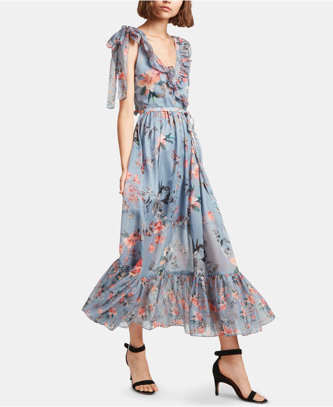French Connection Synthetic Cecile Floral-print Ruffled Maxi Dress in ...