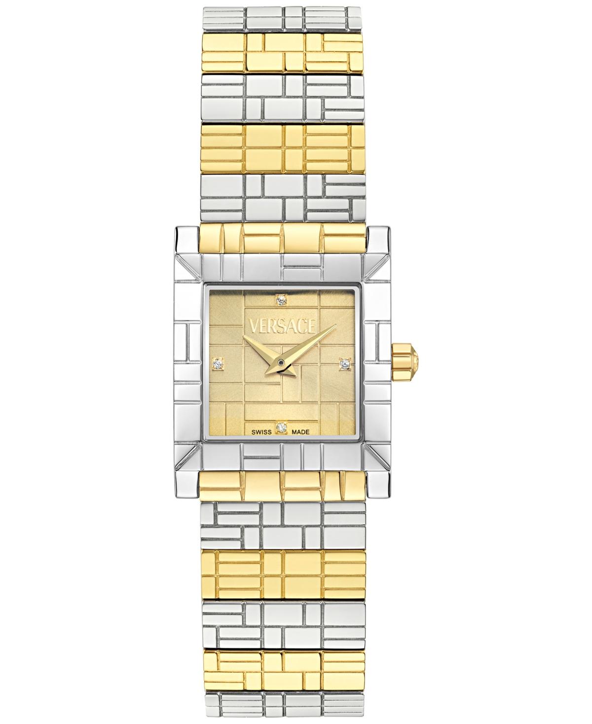 Versace Swiss Mosaic Two-tone Stainless Steel Bracelet Watch 22mm in ...