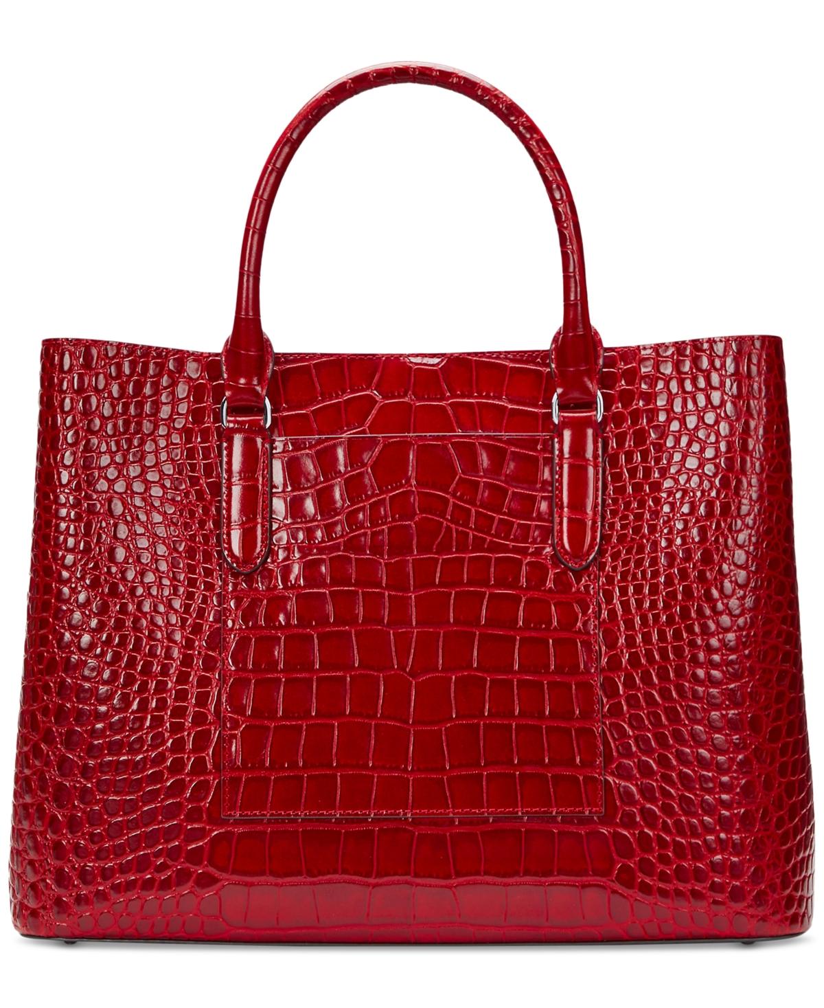 Marcy Lauren Ralph Lauren Red Bag Ralph Lauren Marcy Large Embossed ...