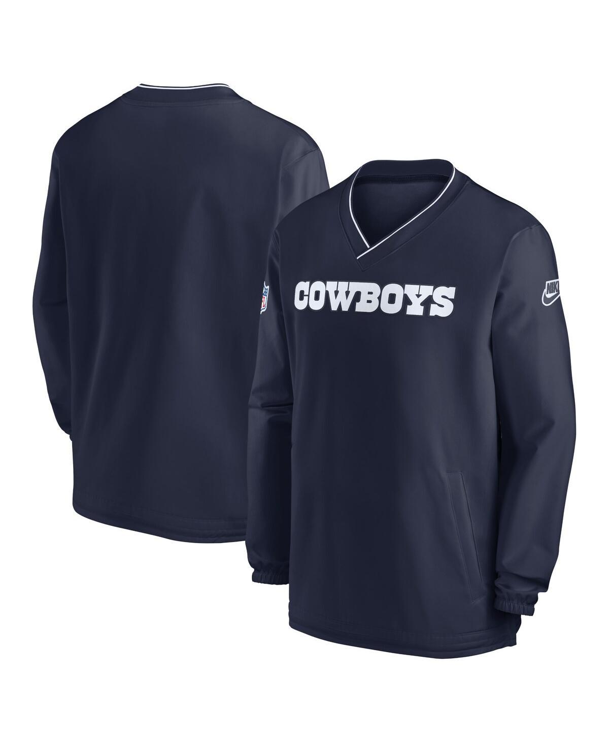 Nike Dallas Cowboys Throwback Logo Long-sleeve V-neck Windshirt in Blue ...