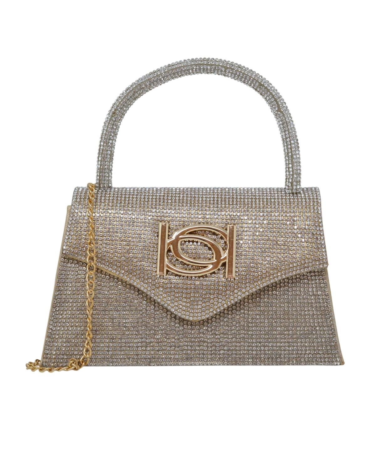 Bebe Hollywood Diamond Mini Satchel Bag in Natural | Lyst