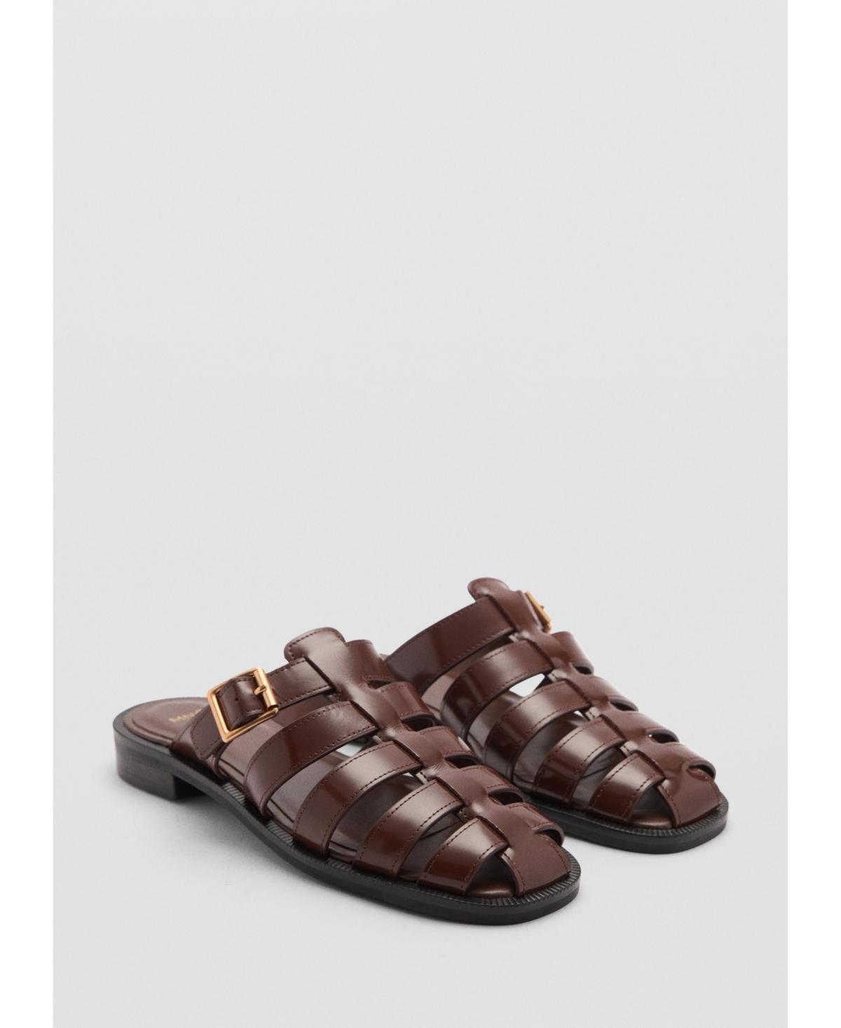 Mango Fisherman Sandals in Brown | Lyst