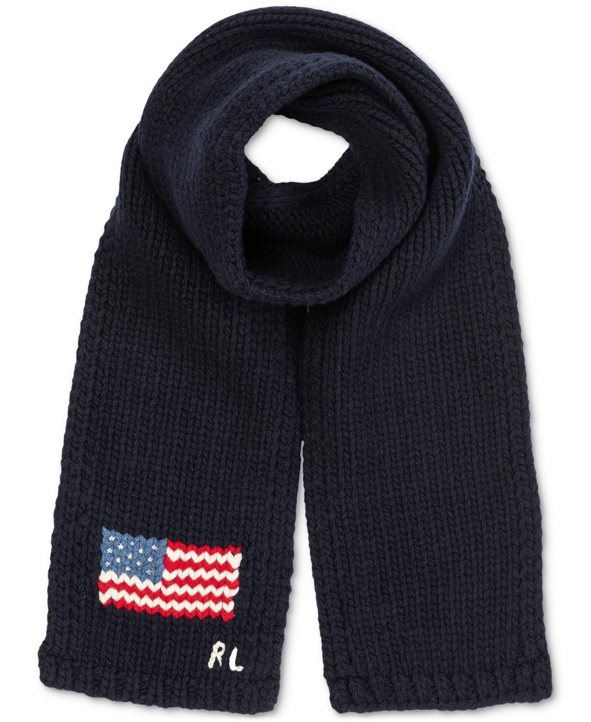 Polo Ralph Lauren Intarsia Flag Scarf in Blue for Men | Lyst