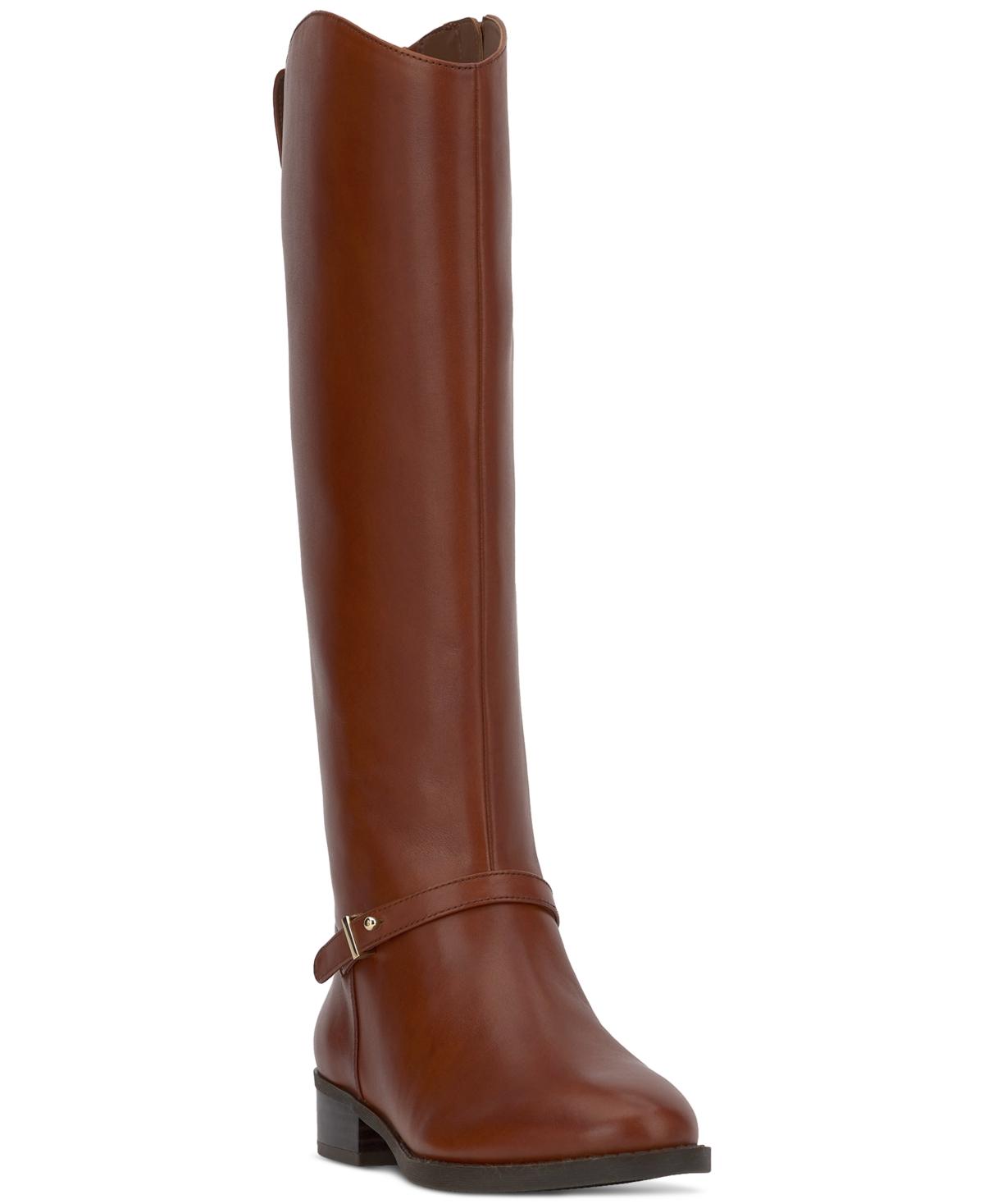 On 34th Firesse Wide-calf Riding Boots in Brown | Lyst