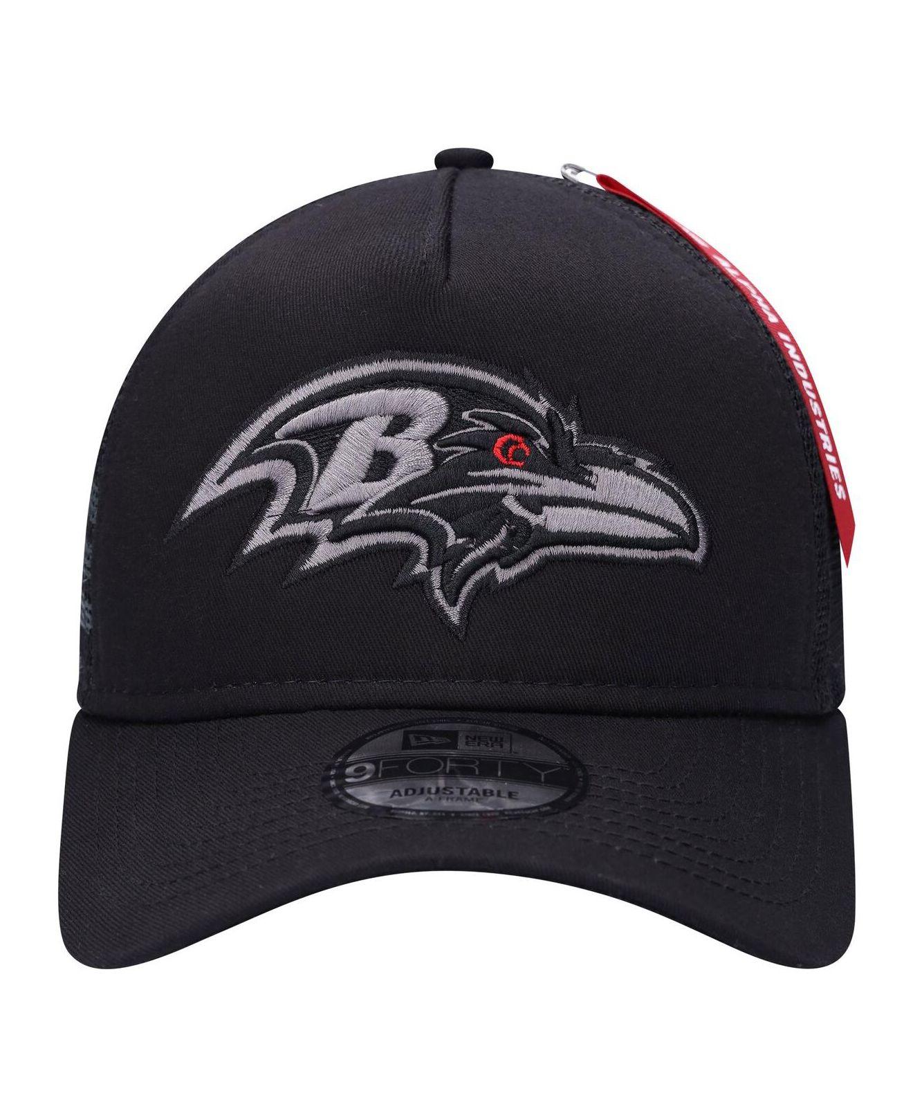 KTZ X Alpha Industries Black Baltimore Ravens A-frame 9forty KTZ X Alpha Industries Black Baltimore Ravens A-frame 9forty