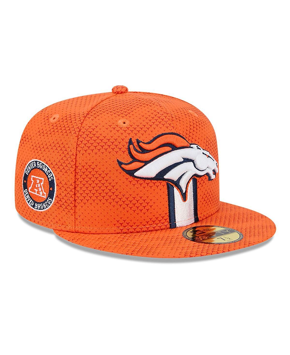 KTZ Denver Broncos 2024 Sideline 59fifty Fitted Hat in Orange for Men ...