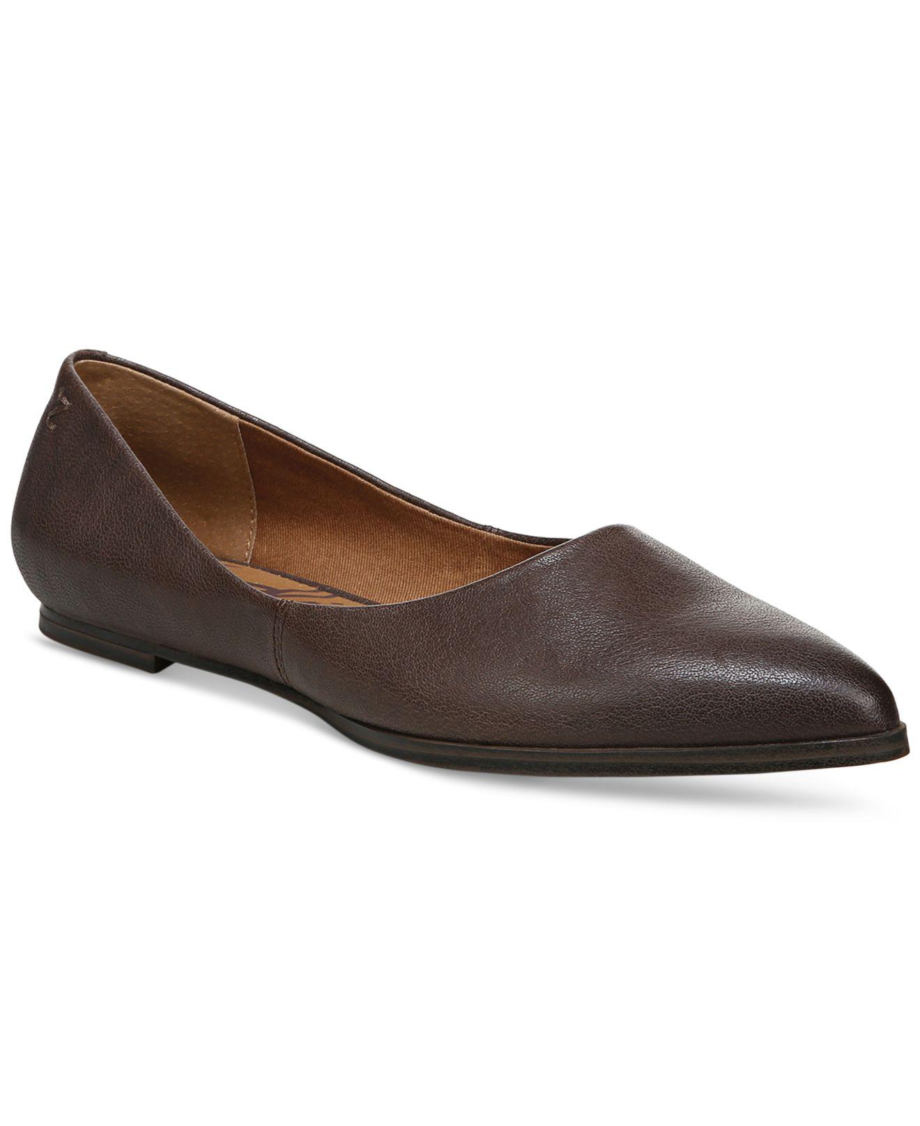 Zodiac Hill Pointed Toe Ballet Flats In Brown Lyst