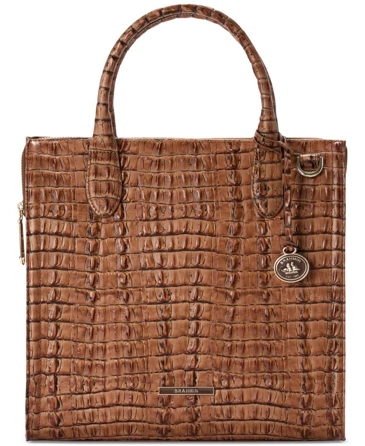 Brahmin Caroline Small Leather Satchel in Brown | Lyst