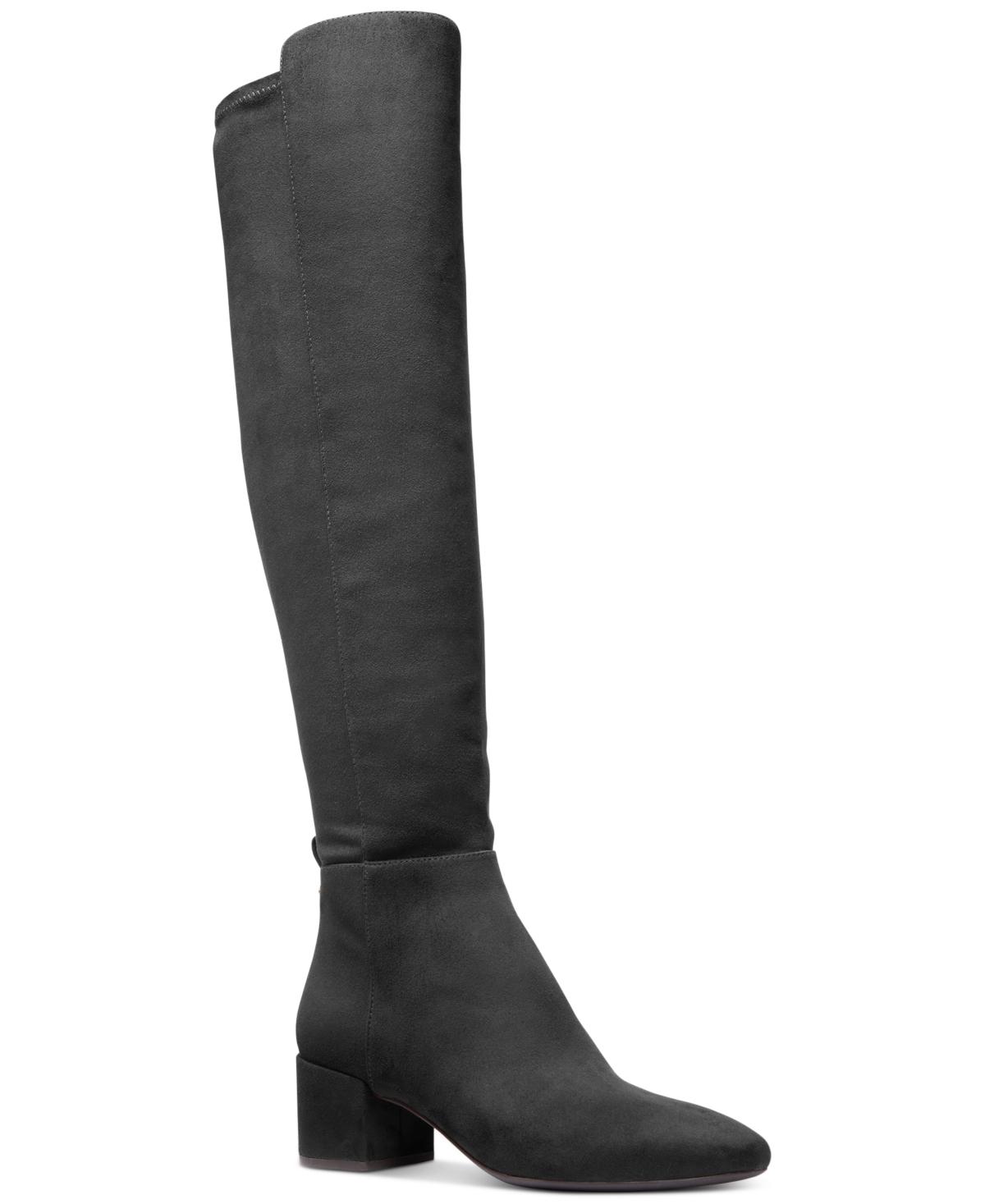 Michael Kors Michael Braden Knee High Block Heel Boots in Black | Lyst