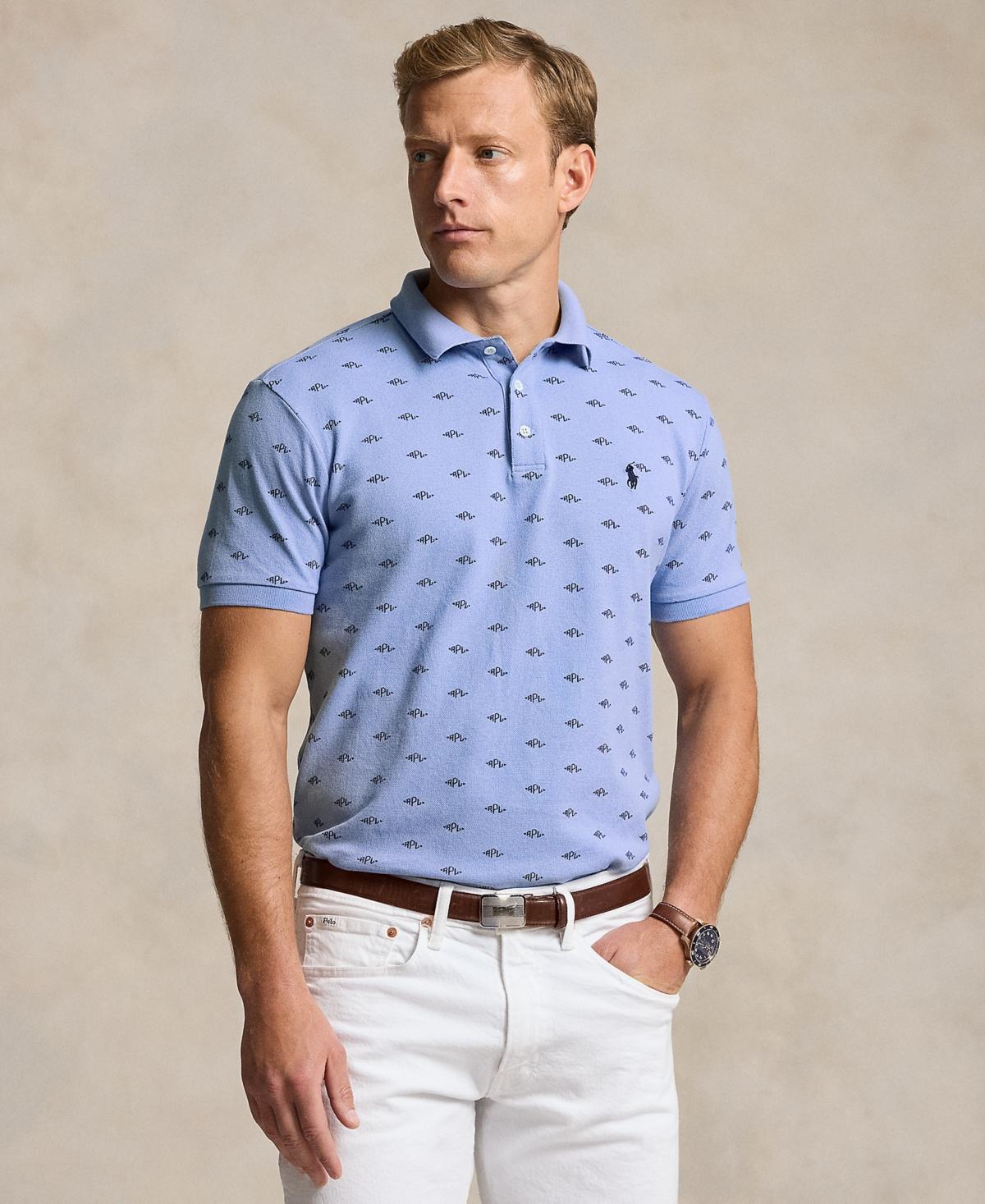 Polo Ralph Lauren Classic-fit Monogram Stretch Polo Shirt in Blue for ...