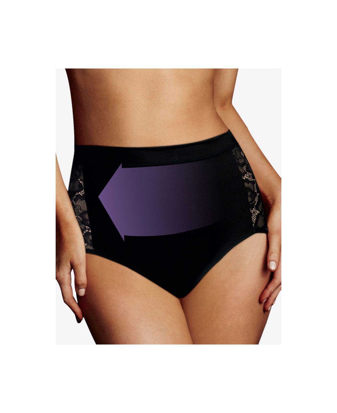 Maidenform Firm Foundations Firm Control High Waist Lace Panel Brief