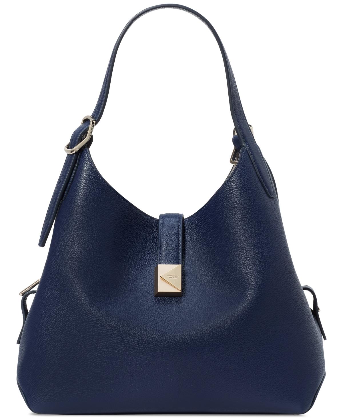 Kate Spade Deco Pebbled Leather Tote Bag in Blue | Lyst