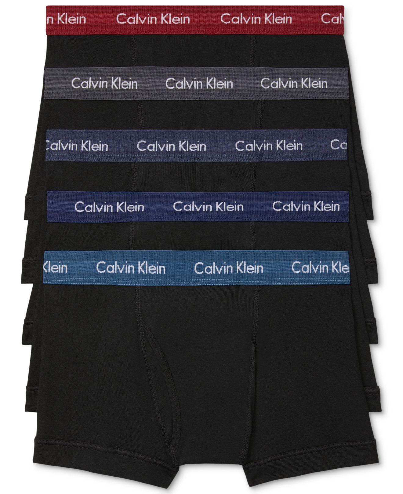 Calvin Klein 5 Pk Cotton Classic Trunks In Black For Men Lyst