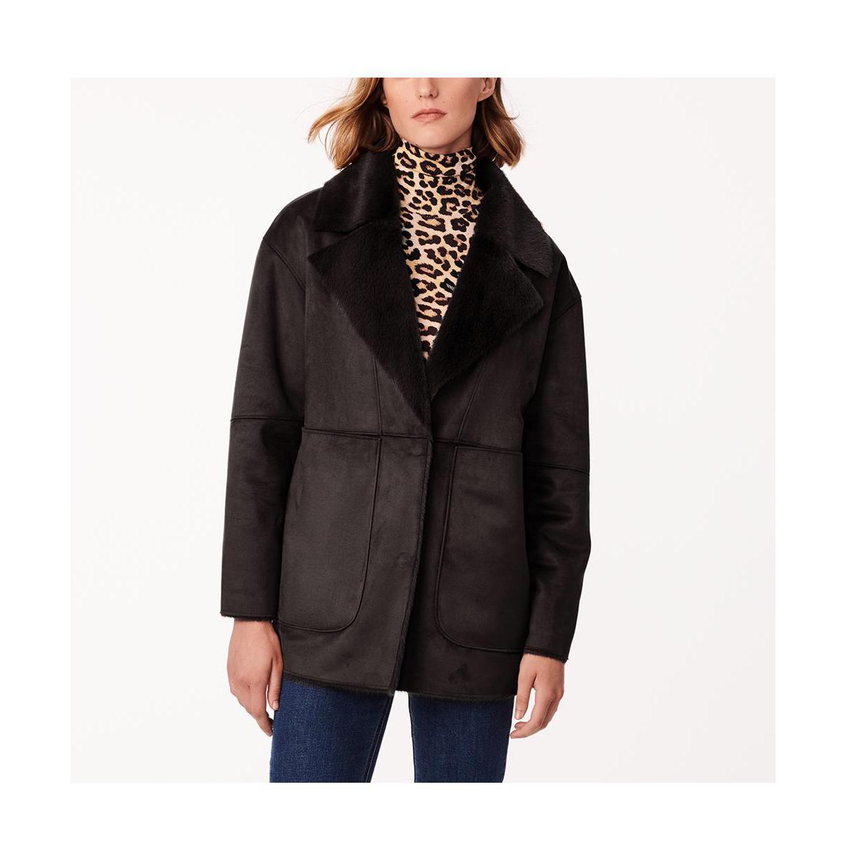 Bernardo Lightweight Faux Fur Jacket in Black | Lyst
