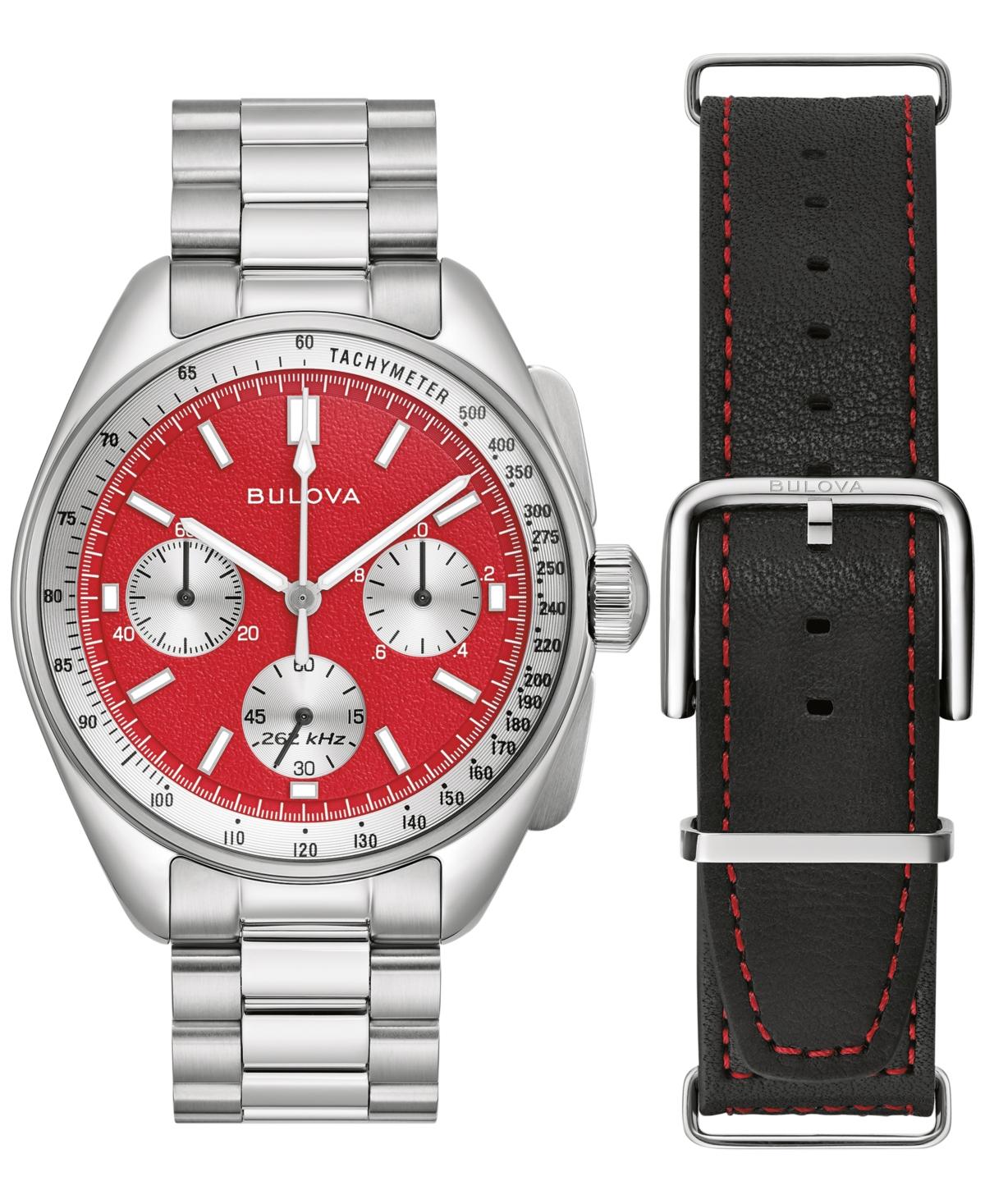 Bulova Chronograph Lunar Pilot Stainless Steel Bracelet Watch 44mm in ...