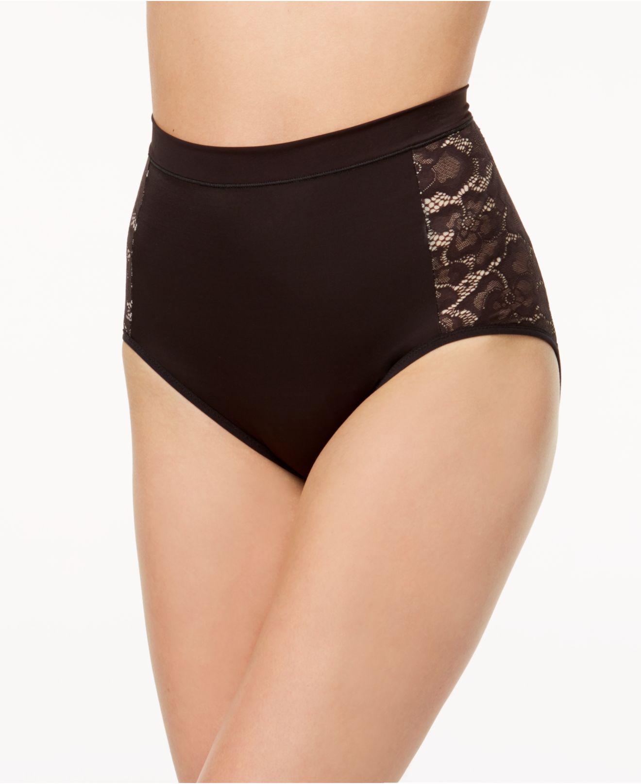 Maidenform Firm Foundations Firm Control High Waist Lace Panel Brief