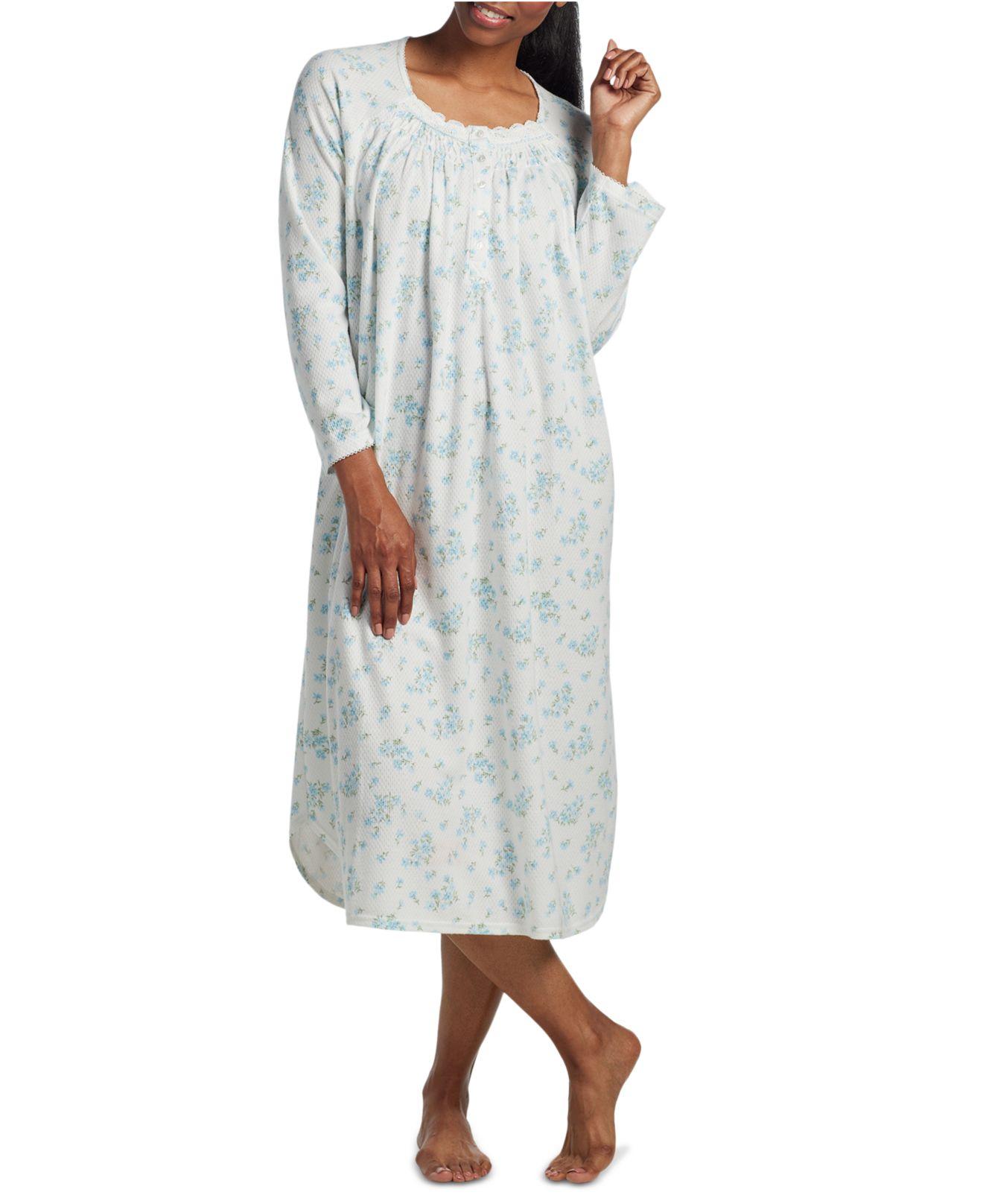 Miss Elaine Floral Bouquets Long-sleeve Nightgown | Lyst