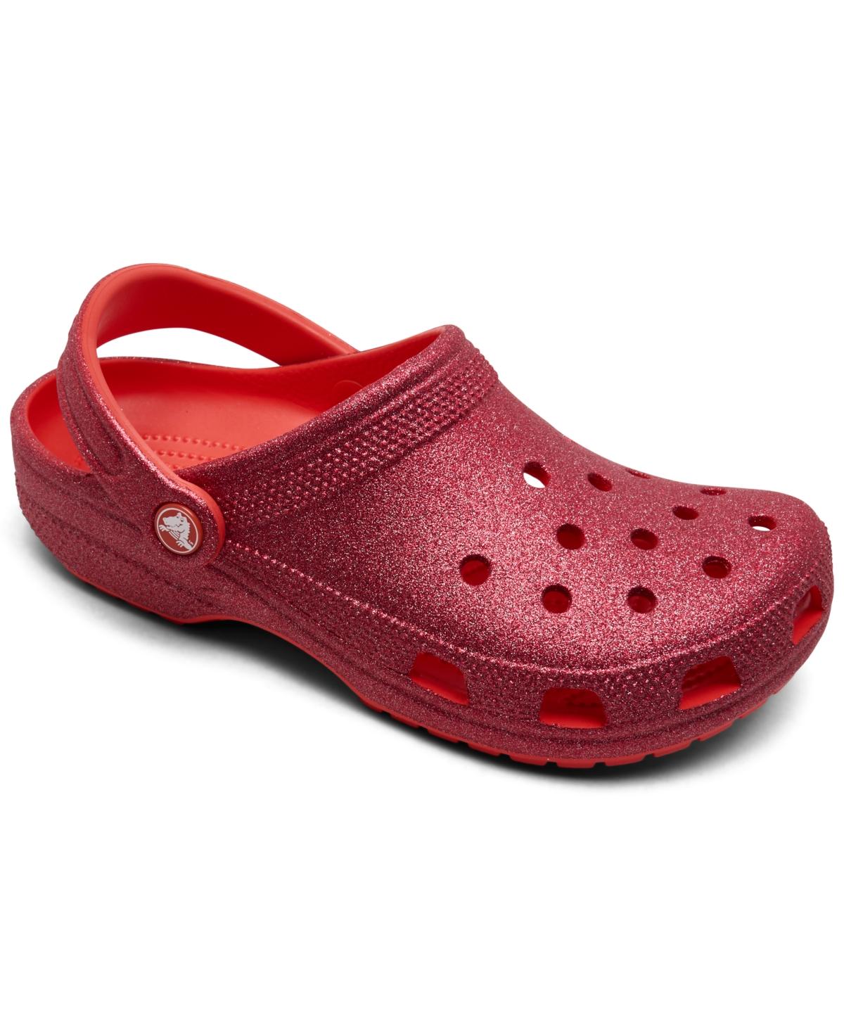 Crocs™ Classic Glitter Clogs From Finish Line in Red | Lyst