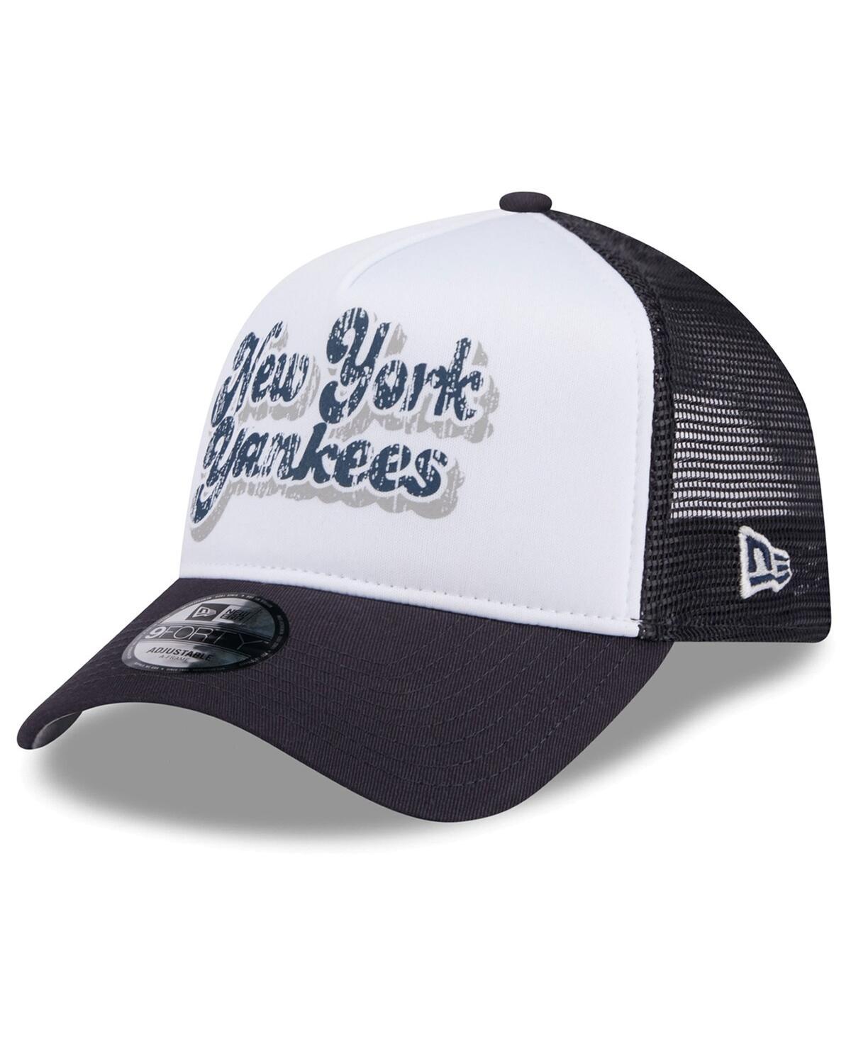KTZ White/navy New York Yankees Throwback Team Foam Front A-frame ...