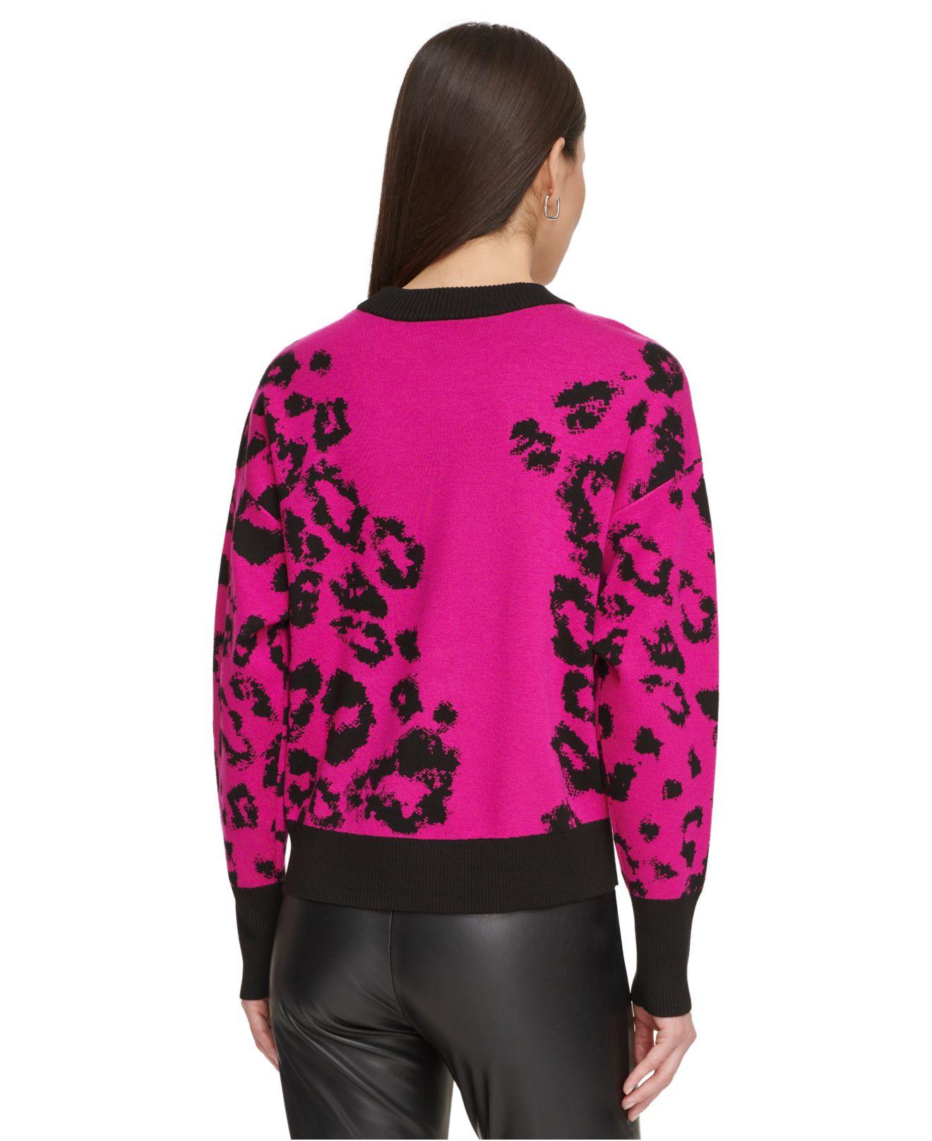 Pink Leopard Sequin Sweatshirt