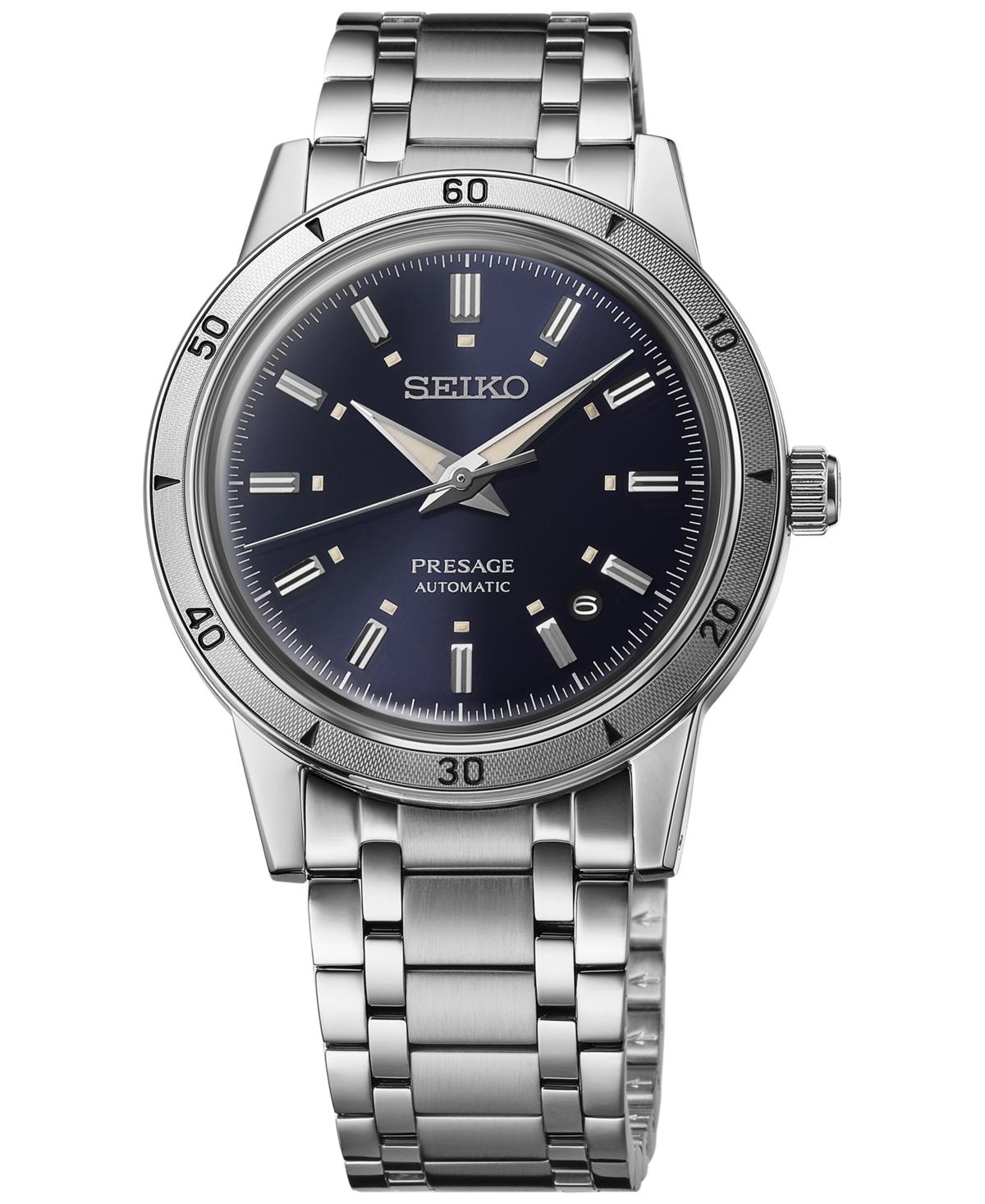 Seiko Automatic Presage Style 60s Stainless Steel Bracelet Watch 40mm in Gray for Men | Lyst