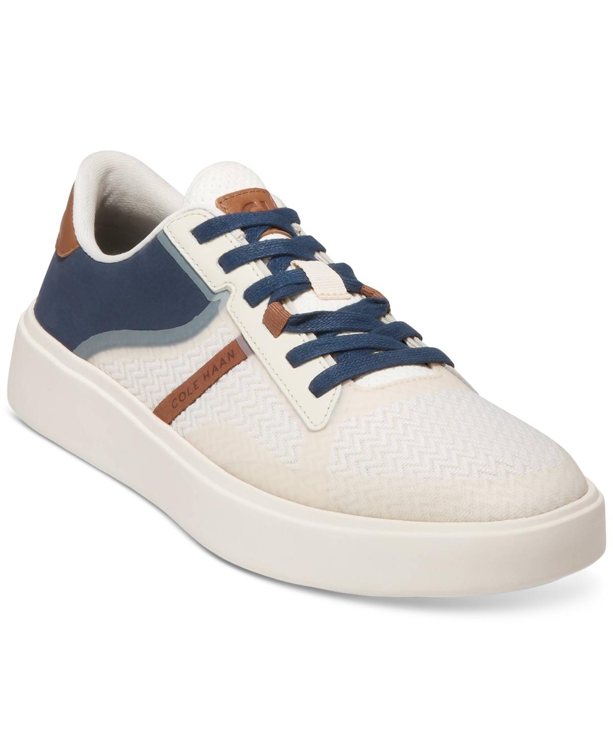 Cole Haan Grand Crosscourt Winner Mixed-media Lace-up Sneakers in Blue ...