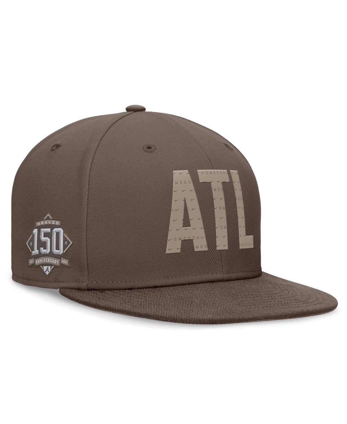 Nike Atlanta Braves Statement Ironstone Performance True Fitted Hat in ...