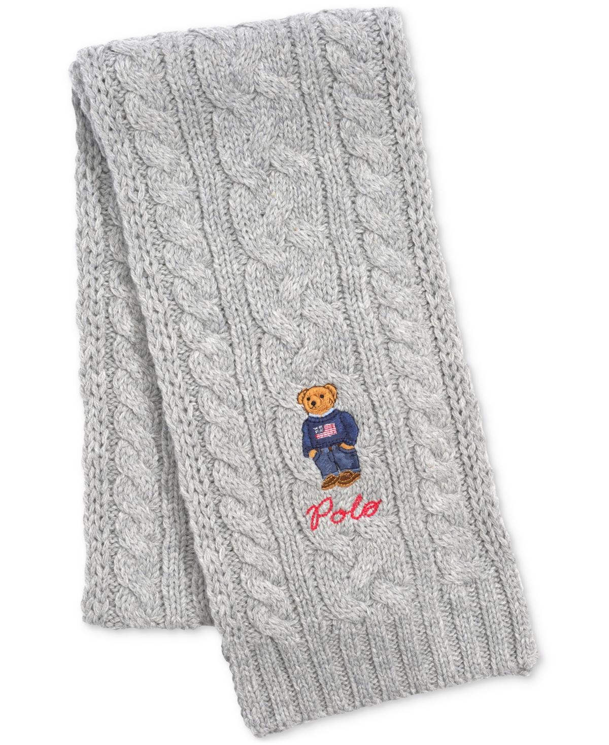 Polo Ralph Lauren Cable-knit Bear Scarf in Gray for Men | Lyst