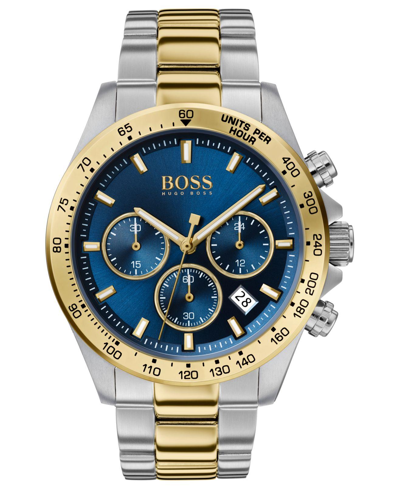 BOSS by Hugo Boss Chronograph Hero Two-tone Stainless Steel Bracelet ...