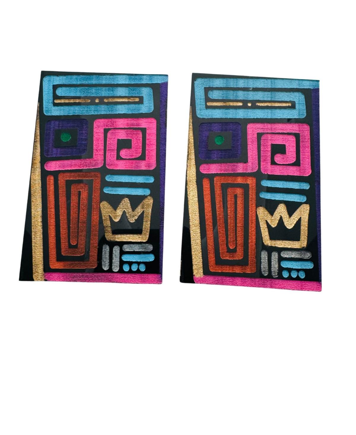 Swanky Designs Hand Painted Studs in Red | Lyst