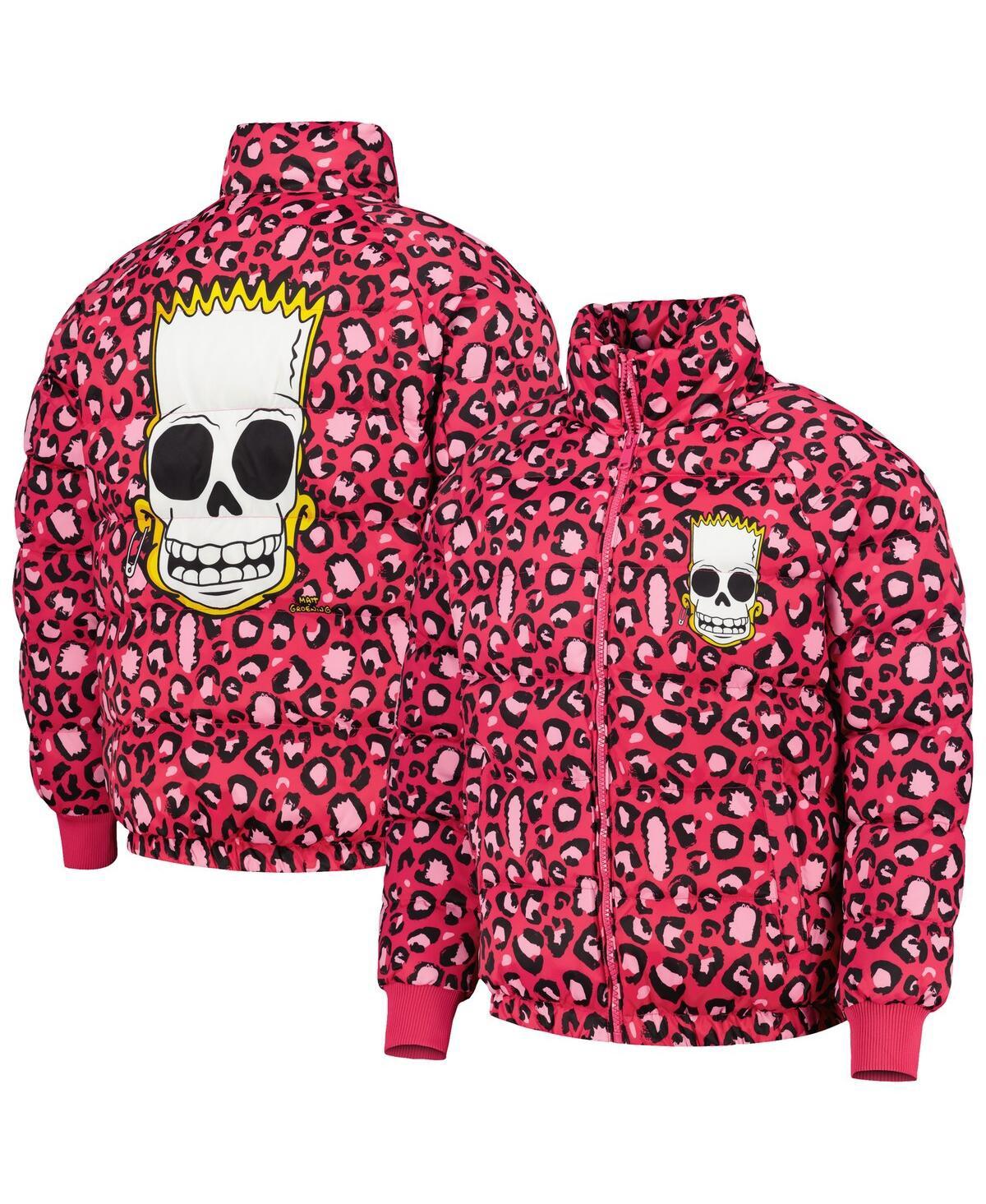 FREEZE MAX The Simpsons Bart Leopard Print Raglan Full-zip Puffer ...