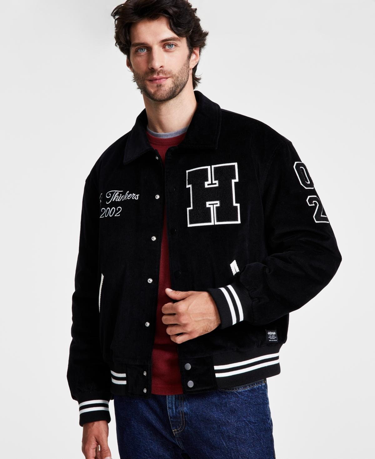 Hudson Jeans Corduroy Varsity Jacket in Black for Men | Lyst