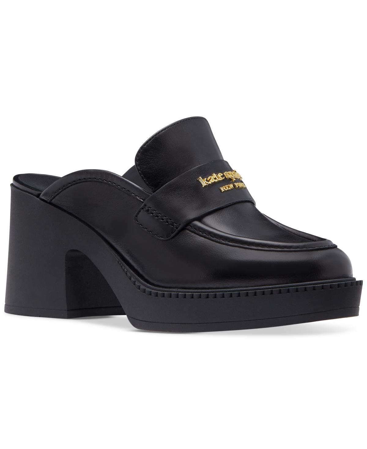 Kate Spade Blake Platform Mule Loafers in Black | Lyst