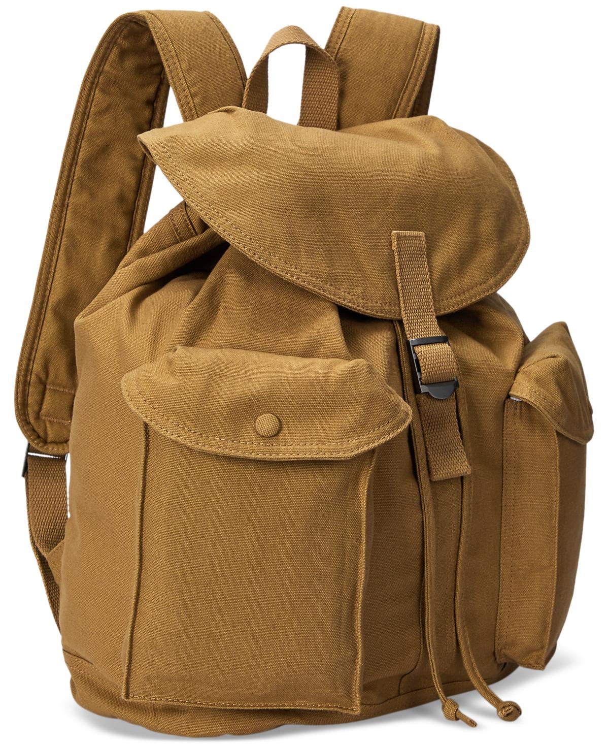 Polo Ralph Lauren Flap-top Canvas Backpack in Brown for Men | Lyst