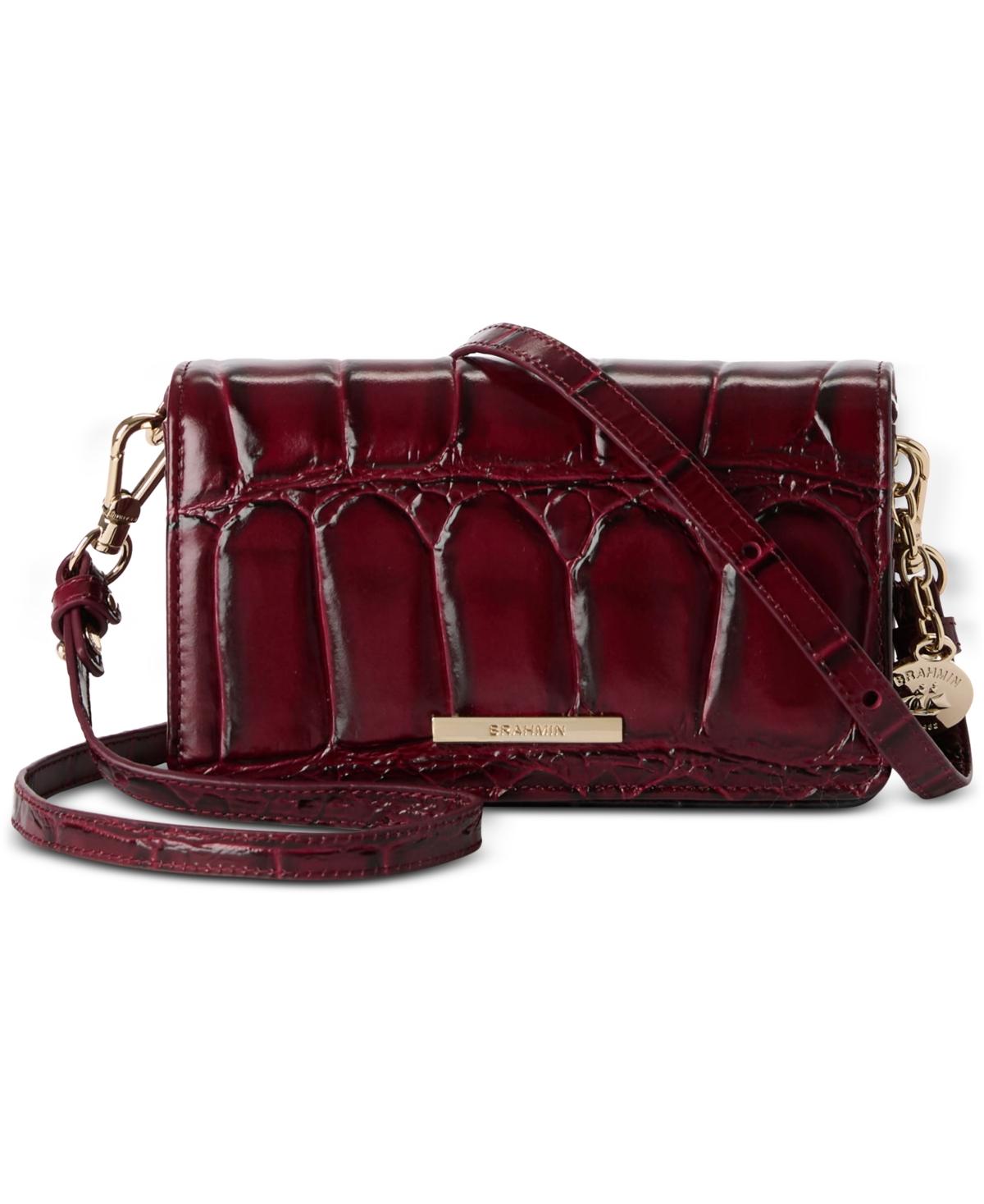 Brahmin Minuette Nerina Mini Leather Crossbody in Red | Lyst